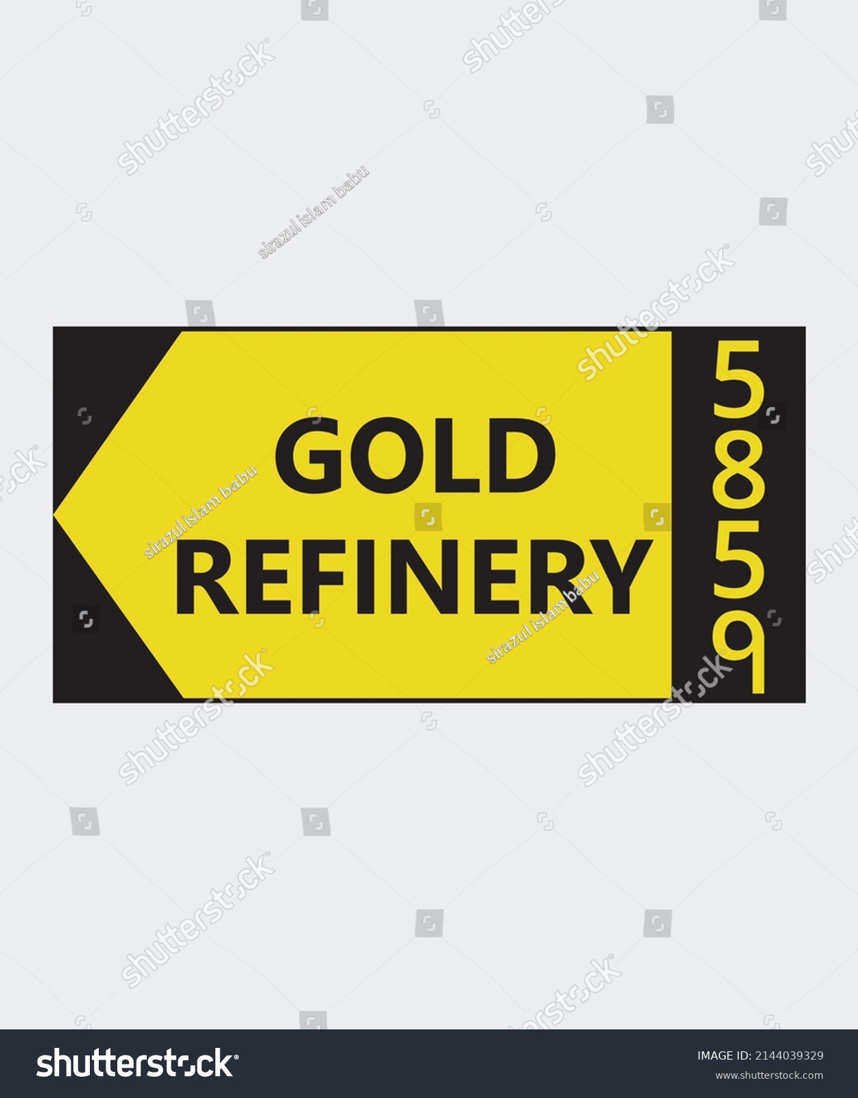 Gold Refinery Design Vector Stock Vector (Royalty Free) 2144039329 ...