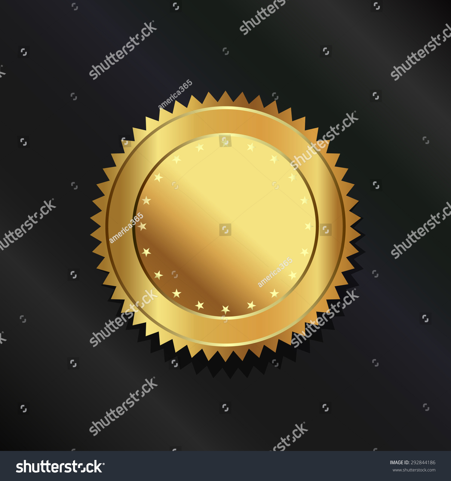 Gold Seal Logo Stock Vector Illustration 292844186 : Shutterstock