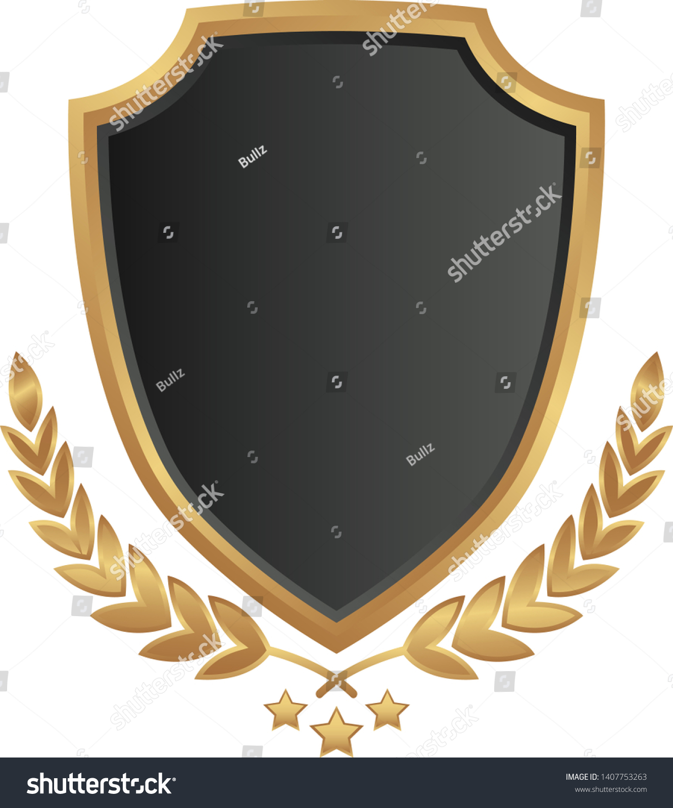 Gold Shield Symbol Vector Logo Stock Vector (Royalty Free) 1407753263 ...