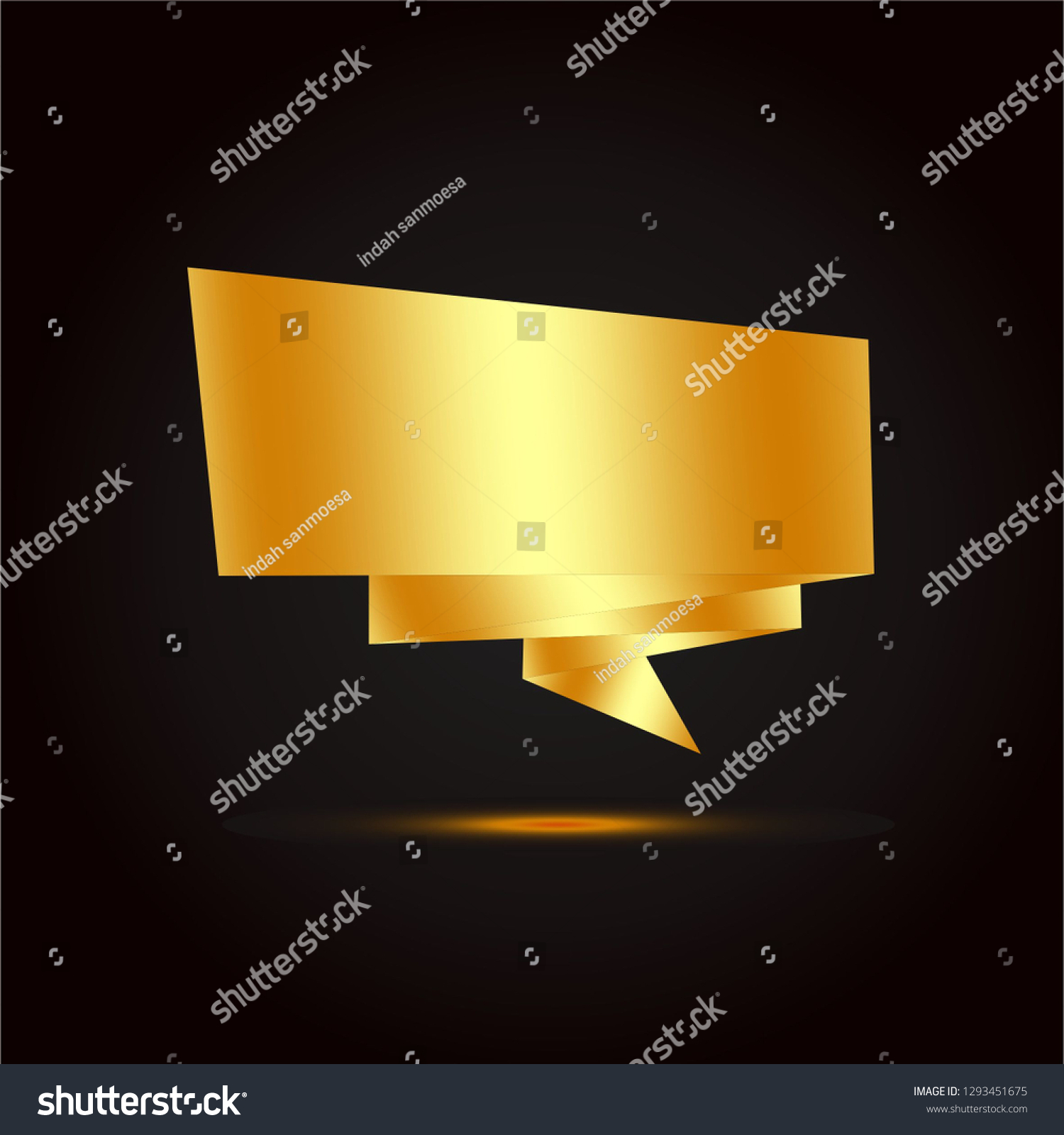 Gold Shine Ribbon Vector Stock Vector (Royalty Free) 1293451675