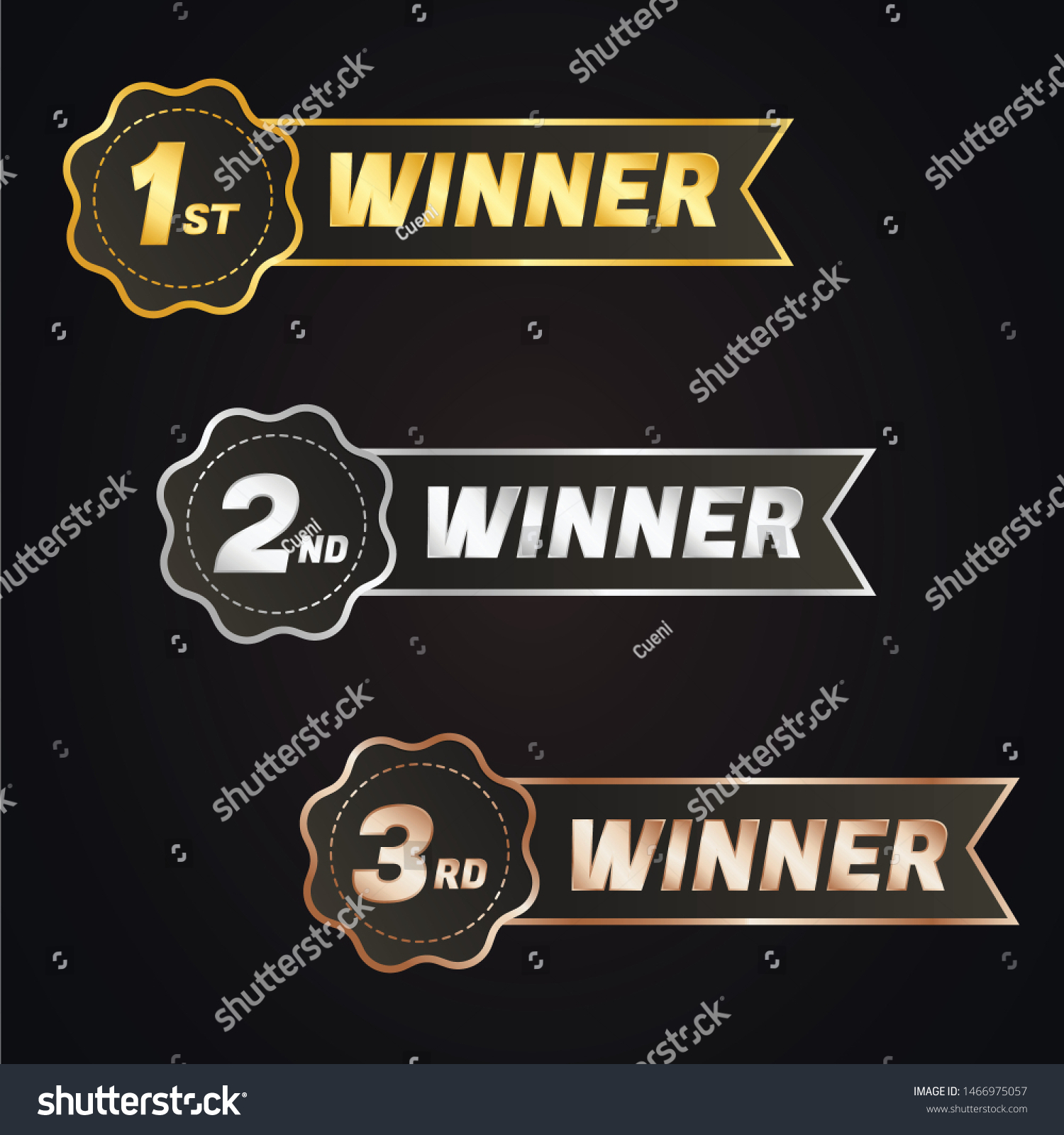 Gold Silver Bronze Winner Level Stock Vector (Royalty Free) 1466975057 ...