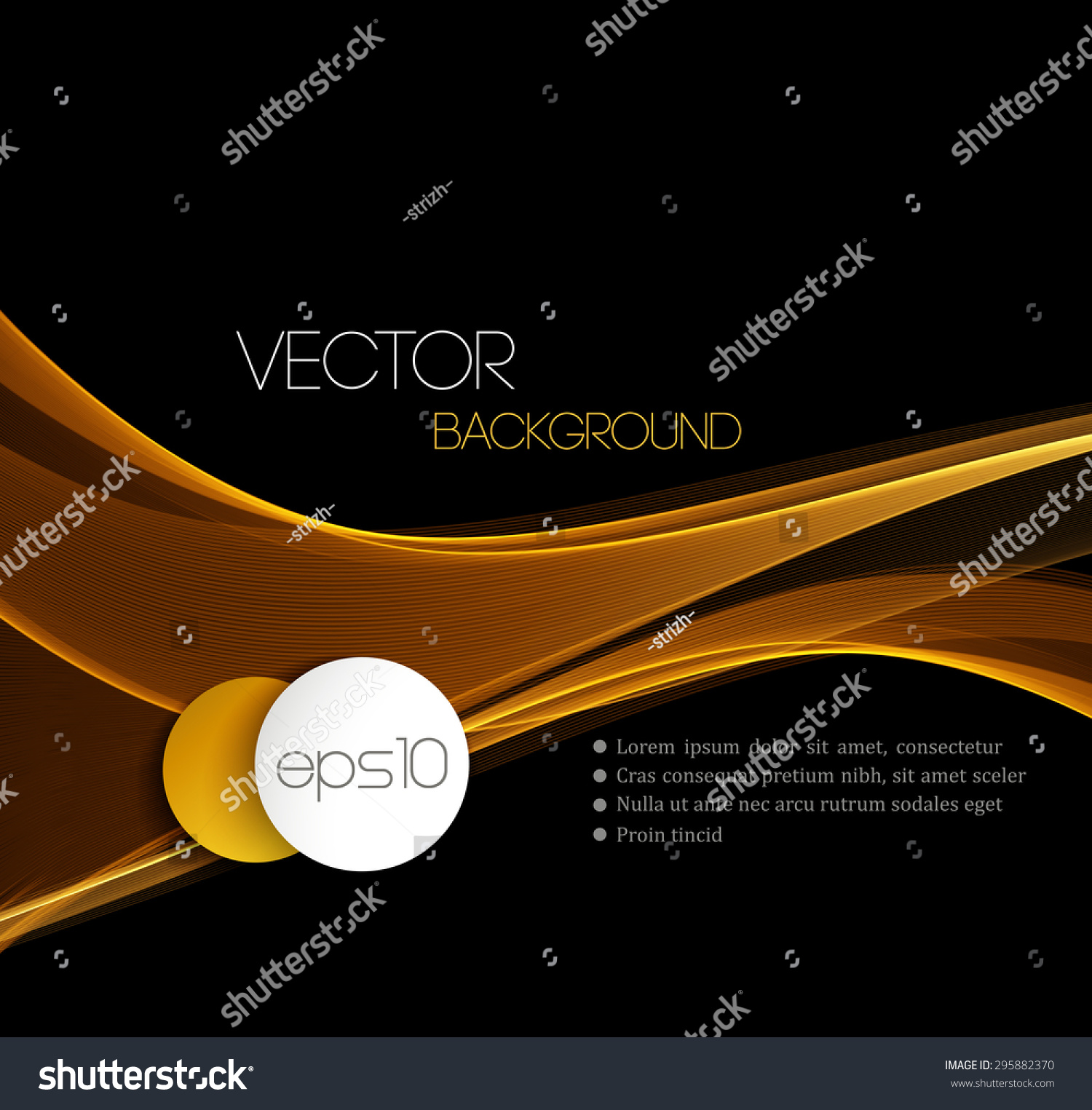 Gold Smooth Wave Stream Line Abstract Stock Vector (Royalty Free ...