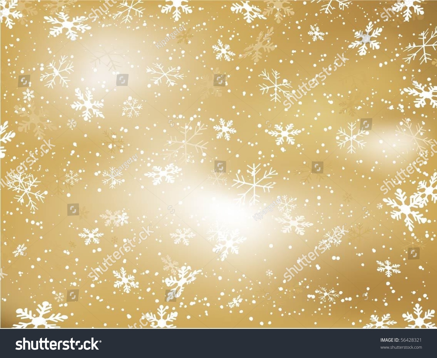 Gold Snowflake Background Stock Vector (Royalty Free) 56428321