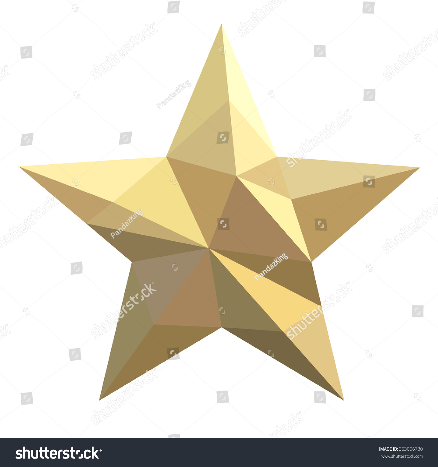 Gold Star Gold Star Polygon Vector Stock Vector (Royalty Free ...
