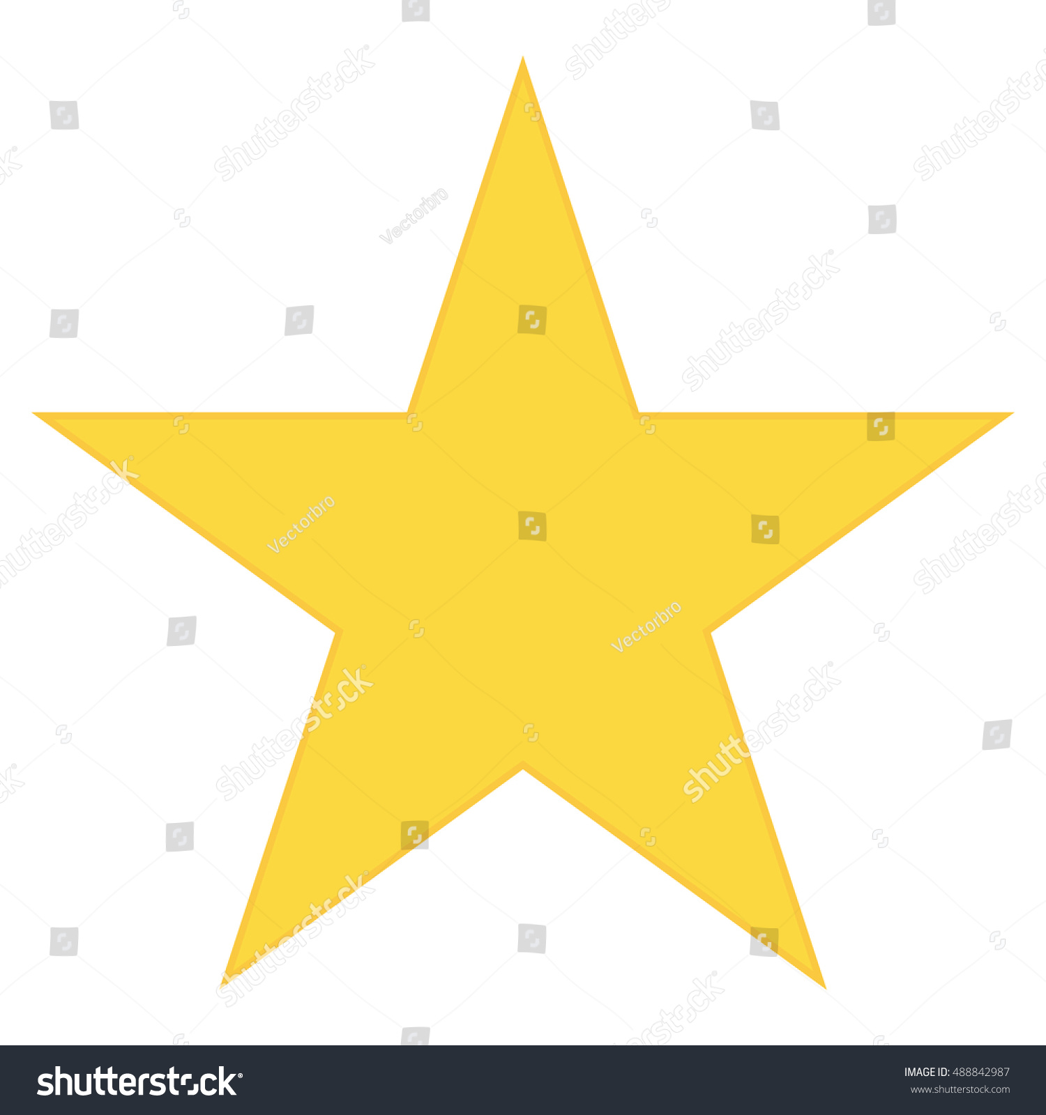 Gold Star Icon Stock Vector (Royalty Free) 488842987