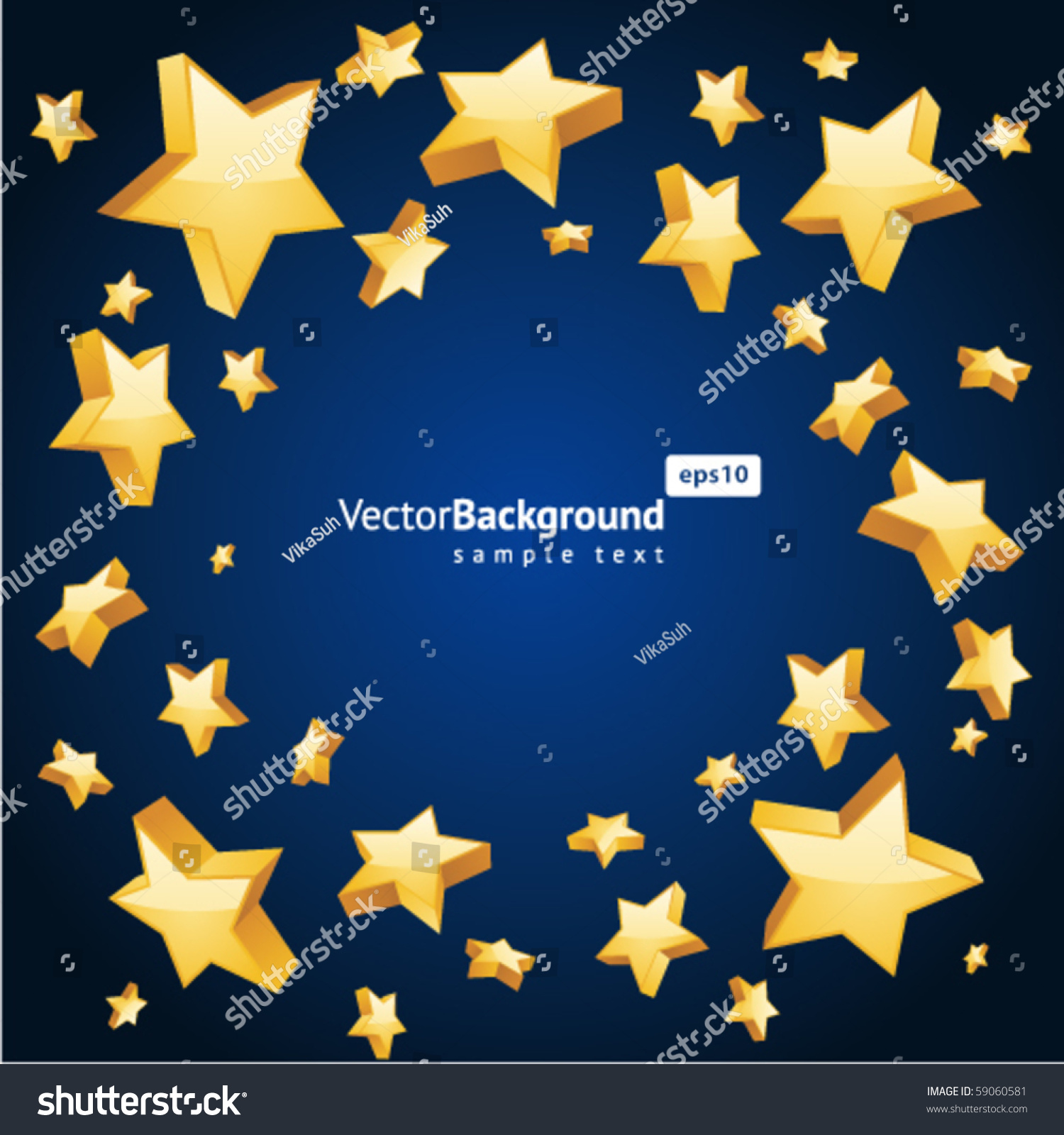 Gold Stars Background Stock Vector (Royalty Free) 59060581