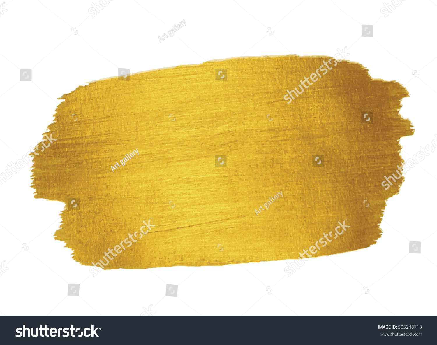 Gold Texture Brush Stroke Design Element Stock Vector (Royalty Free ...