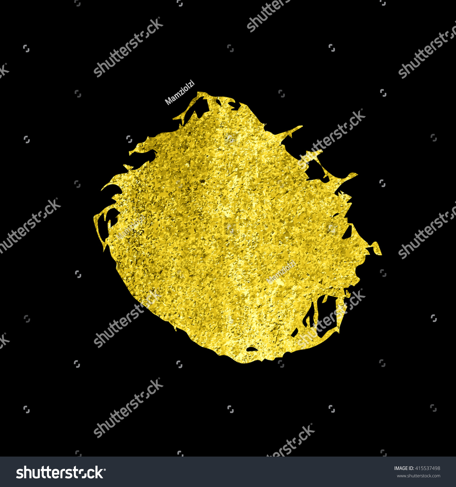 Gold Texture Hand Drawn Brush Stroke Stock Vector (Royalty Free ...