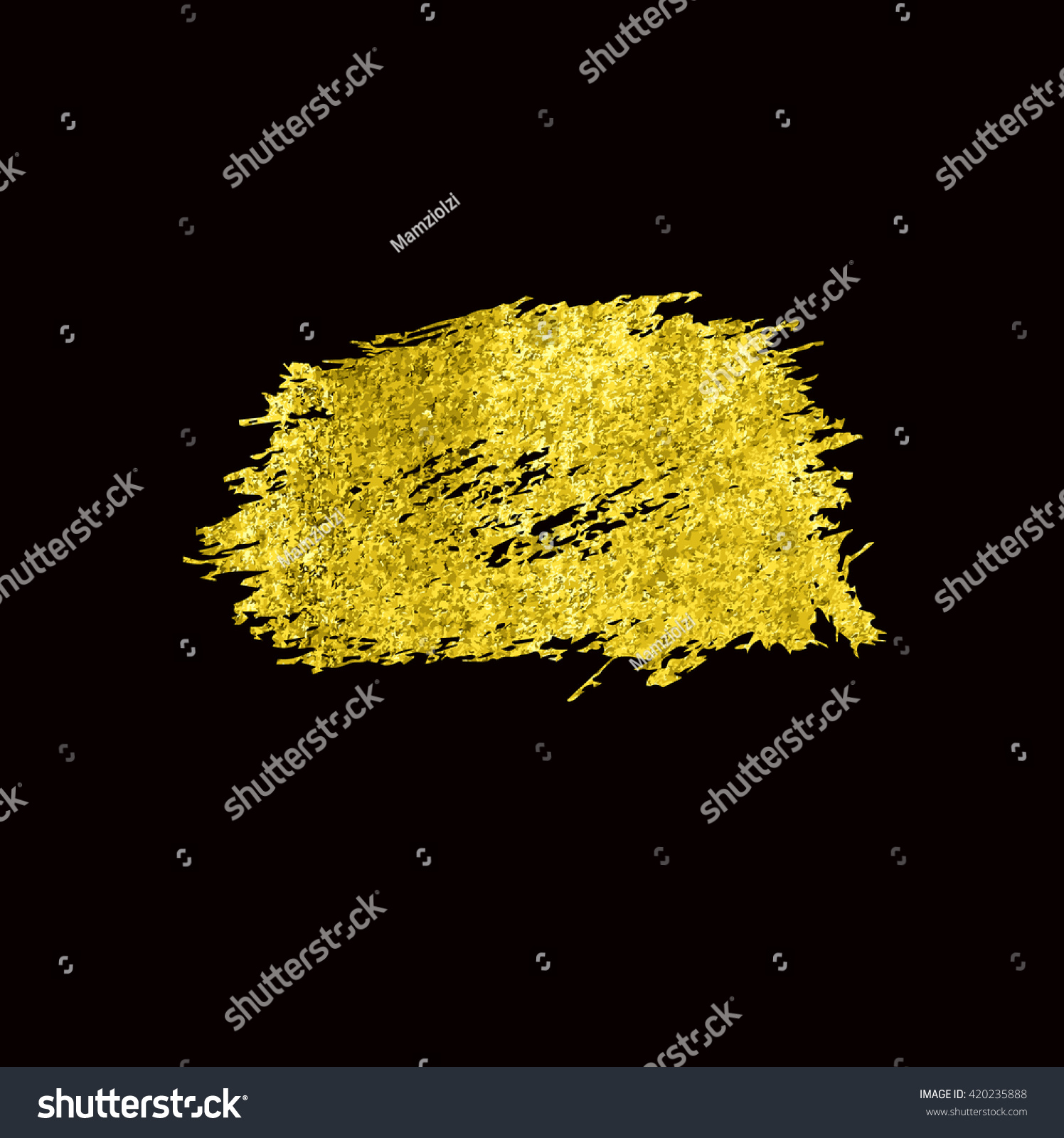 Gold Texture Hand Drawn Brush Stroke Stock Vector (Royalty Free ...