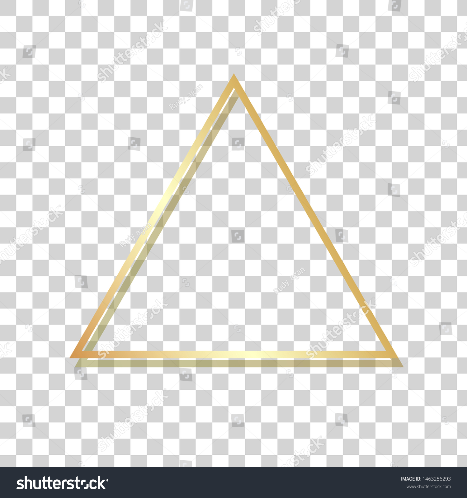 Gold Triangle Border Vector Gold Triangle 스톡 벡터(로열티 프리) 1463256293 ...