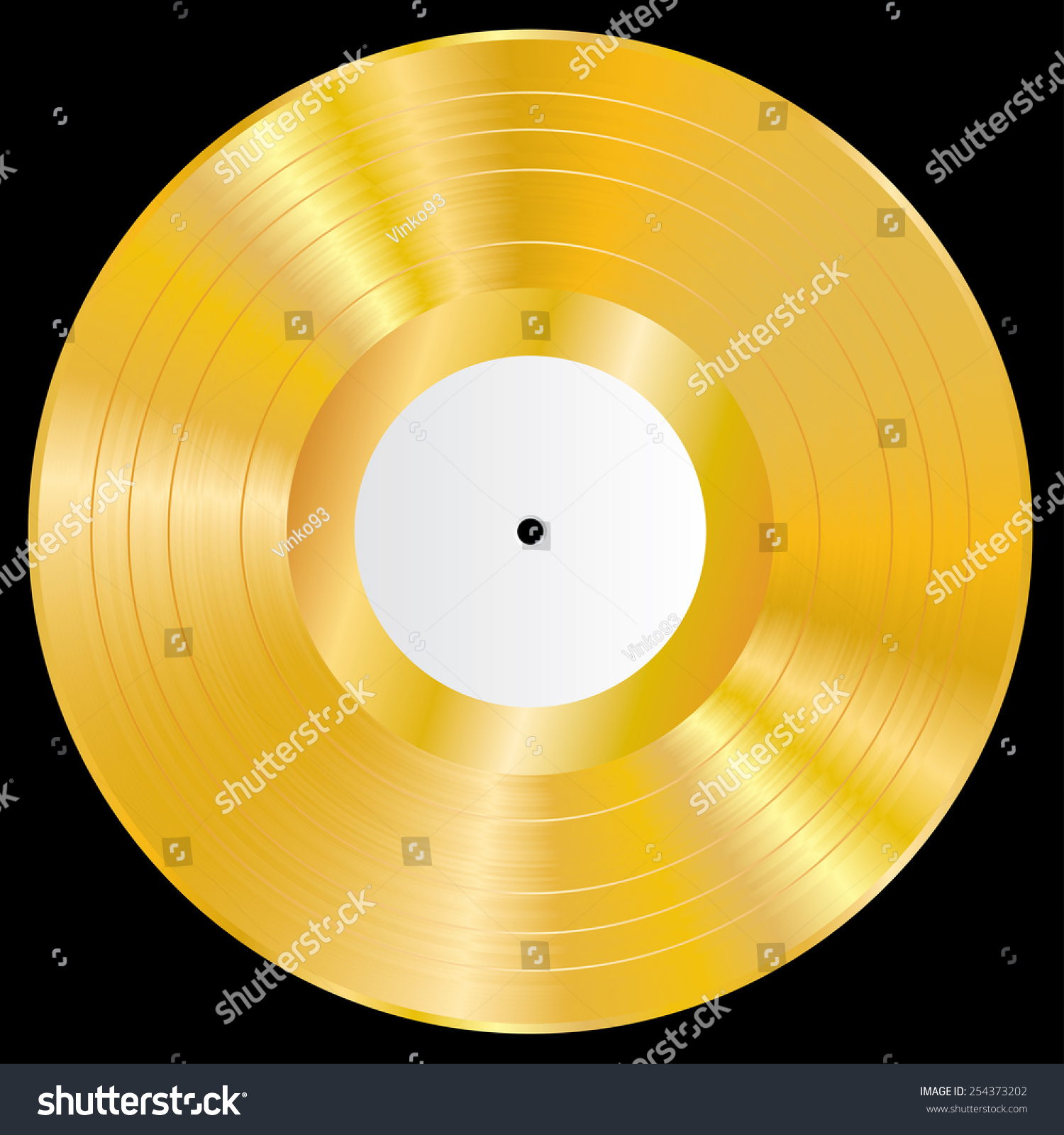 Gold Vinyl Vector Illustration Stock Vector (Royalty Free) 254373202