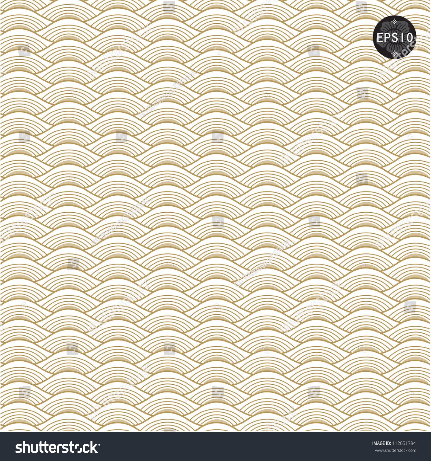 Gold Waves Pattern Thai Traditional Art Stock Vector (Royalty Free ...