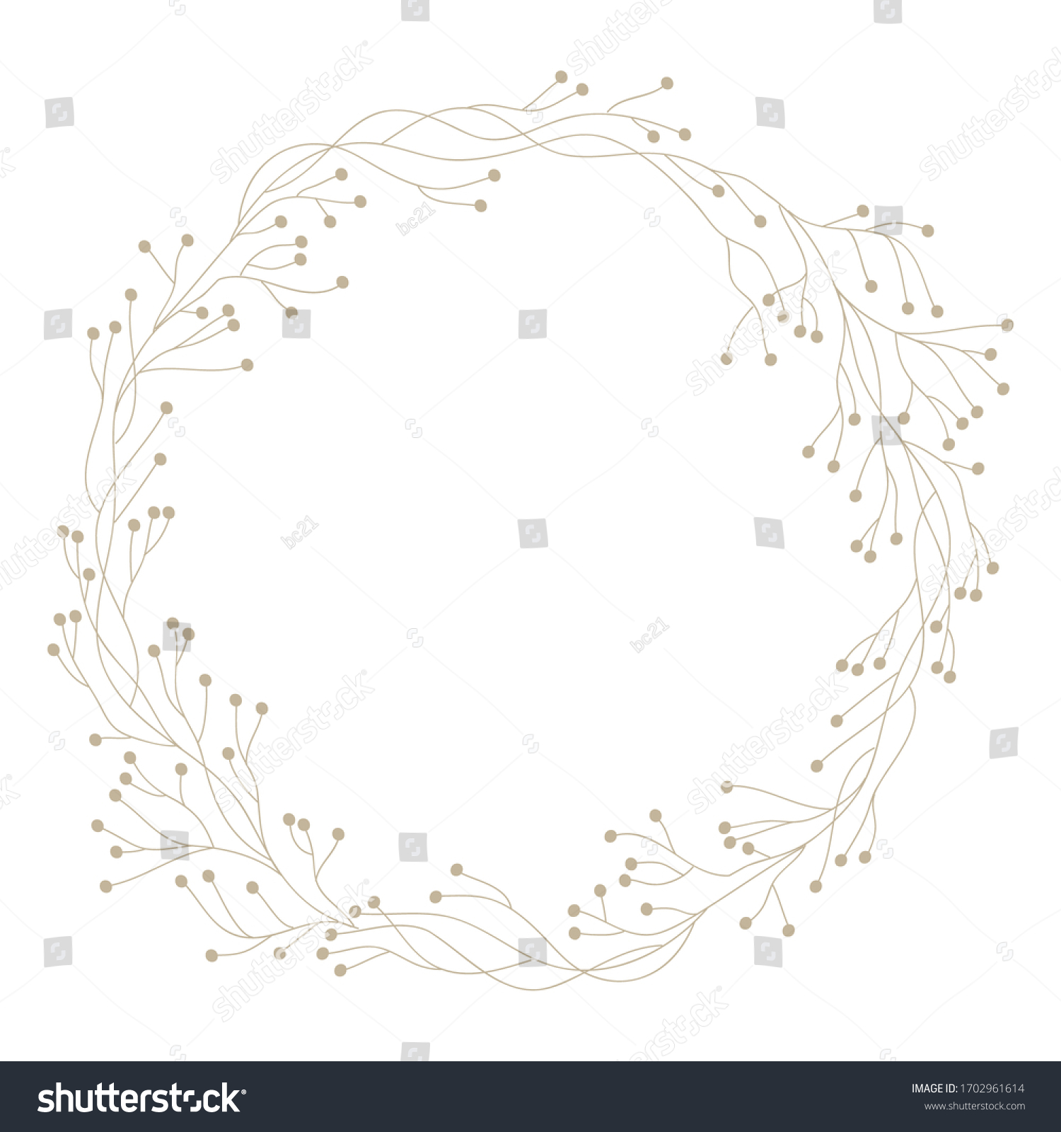 Gold Wreath Frame Vector Graphic Design Stock Vector (Royalty Free ...