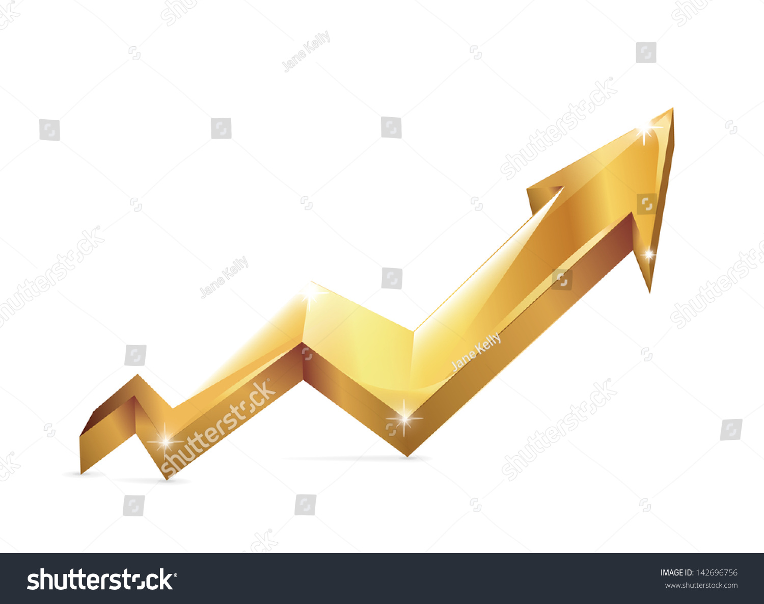 Golden Arrow Stock Vector (Royalty Free) 142696756 | Shutterstock