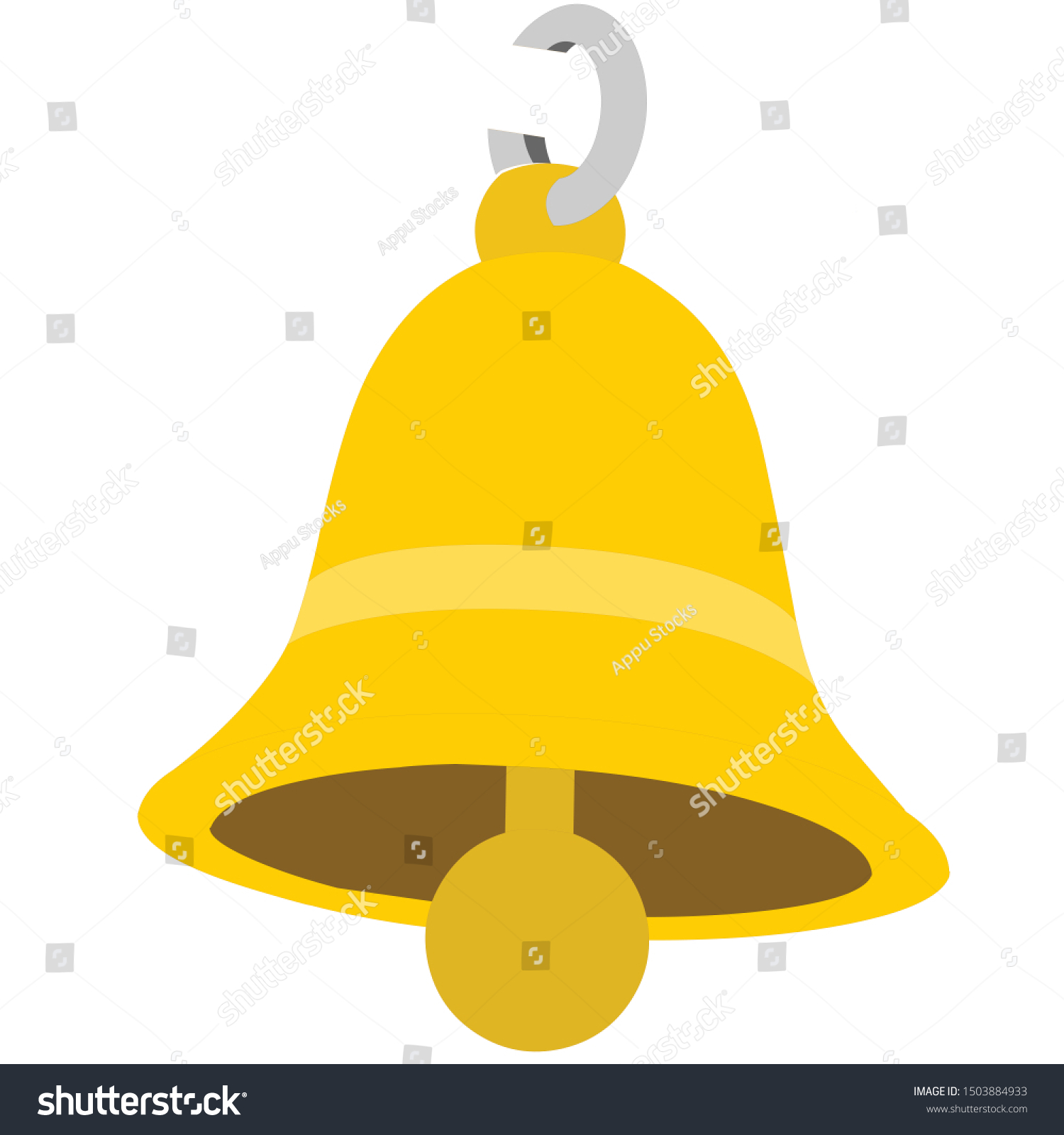 Golden Bell Cartoon Vector Image 스톡 벡터(로열티 프리) 1503884933 | Shutterstock