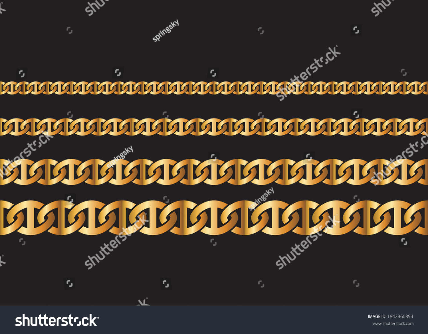 Golden Chains Illustration Vector Design Stock Vector (Royalty Free ...