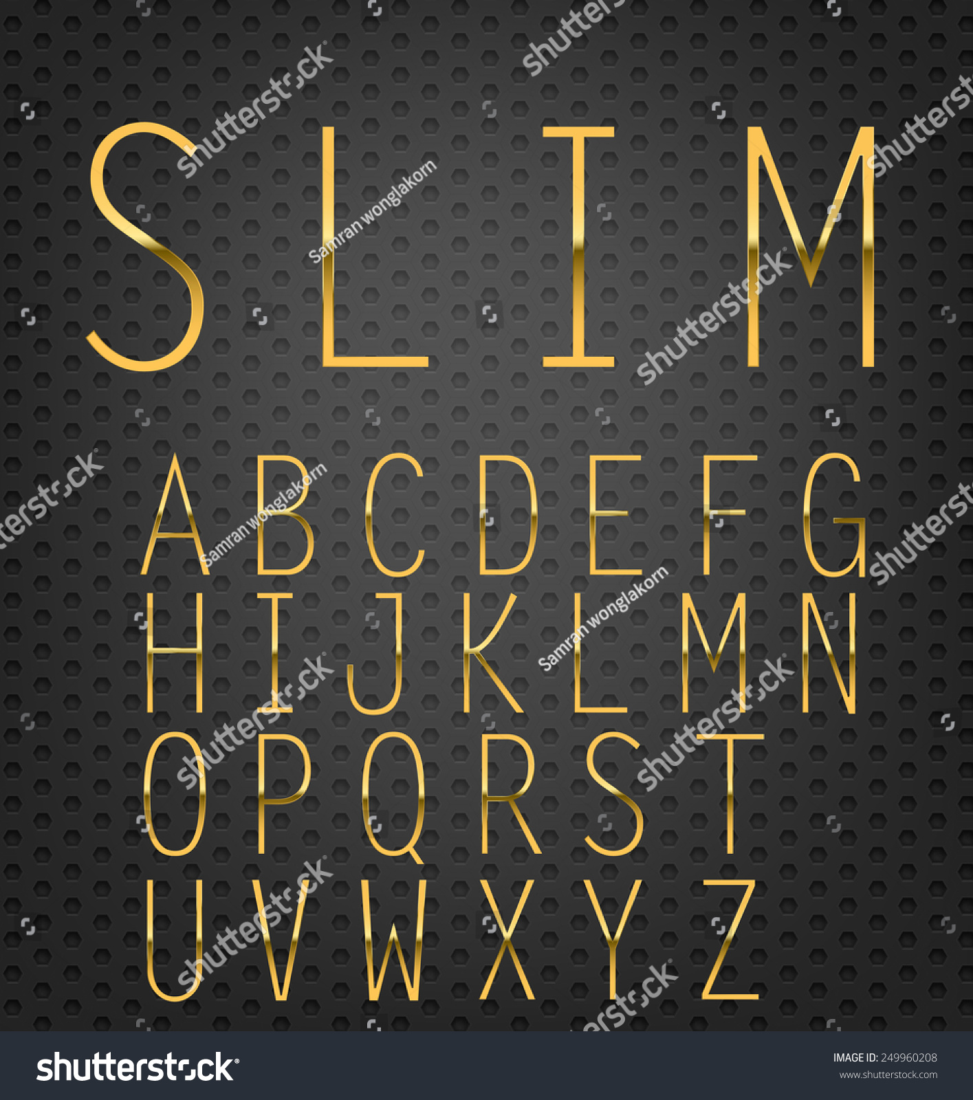 Golden Characters Collection Stock Vector (Royalty Free) 249960208 ...