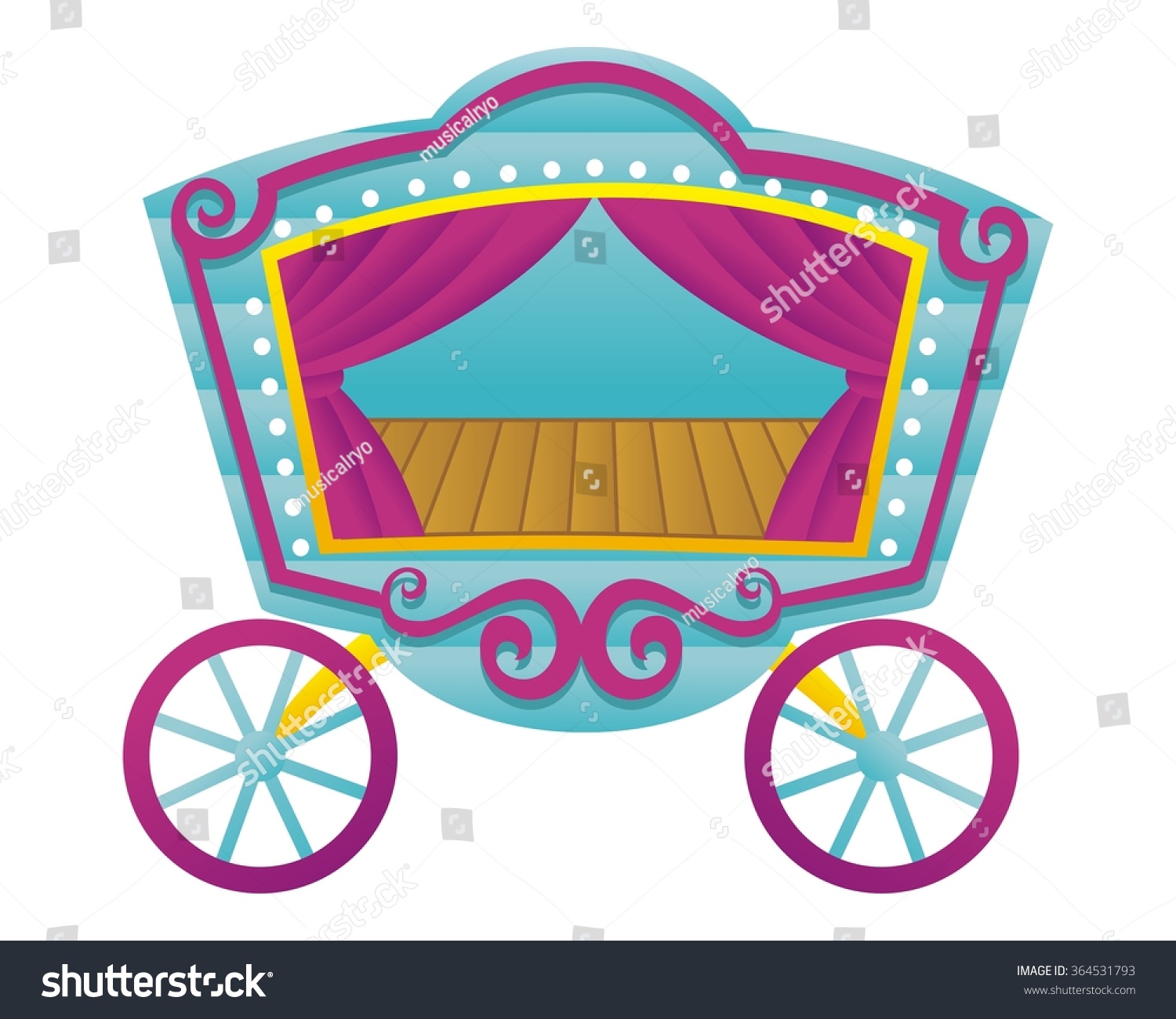 Golden Chariot Stock Vector (Royalty Free) 364531793 | Shutterstock