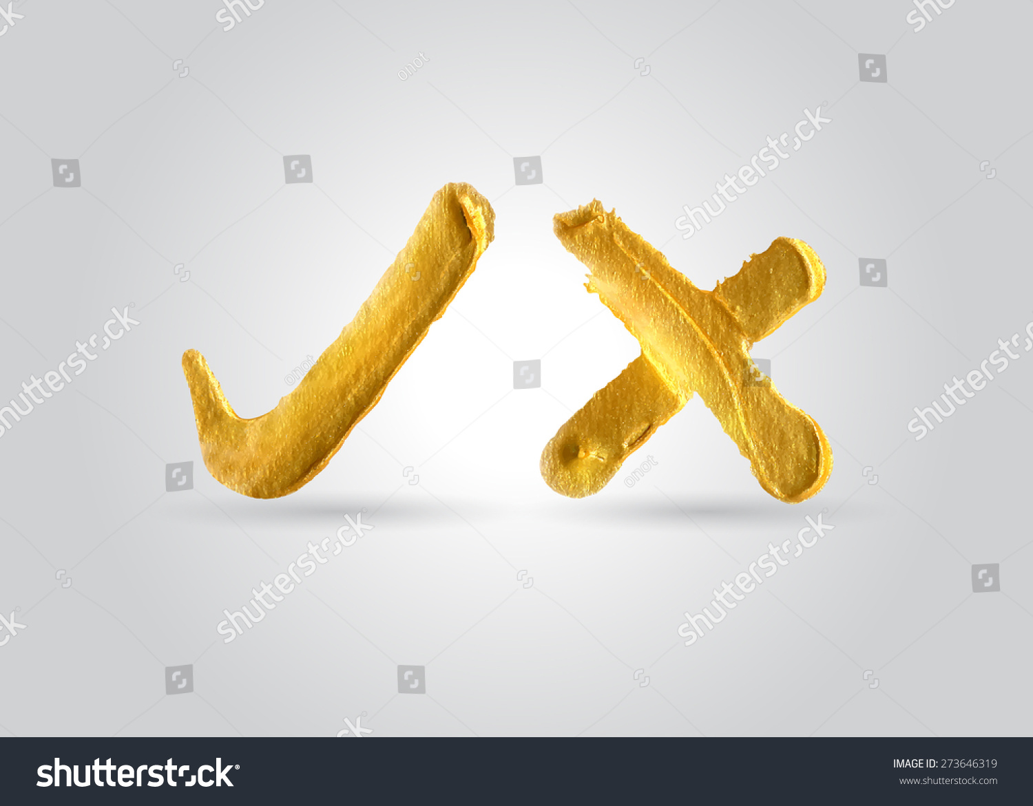Golden Check Mark Vector Illustration: vector de stock (libre de ...