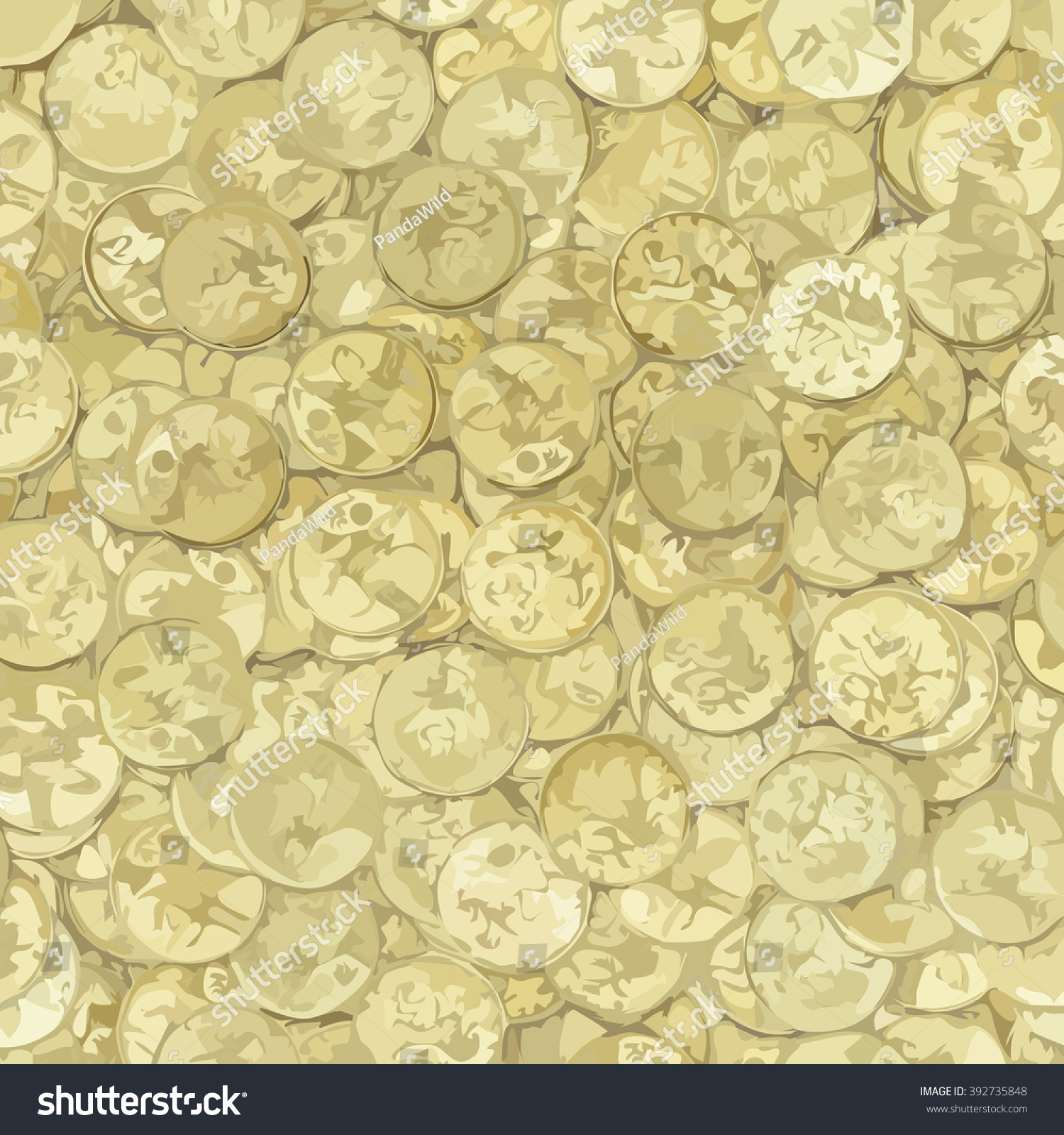 Golden Coins Vector Texture Stock Vector (Royalty Free) 392735848 ...