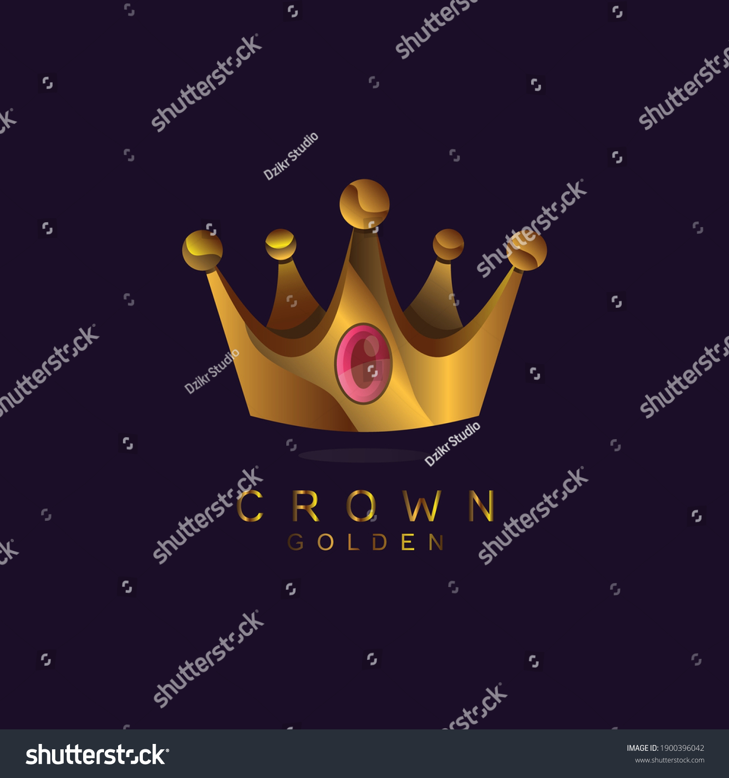 Golden Crown Logo Template Vector: เวกเตอร์สต็อก (ปลอดค่าลิขสิทธิ์ ...