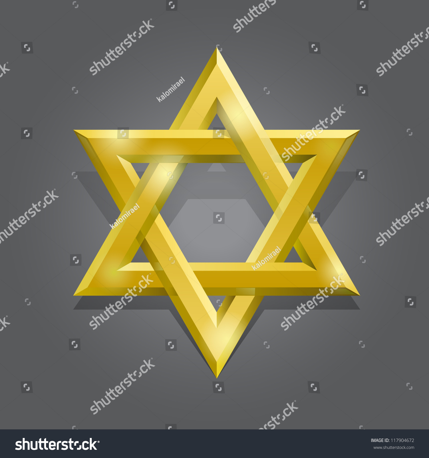 Golden David Star Vector Illustration: vector de stock (libre de ...