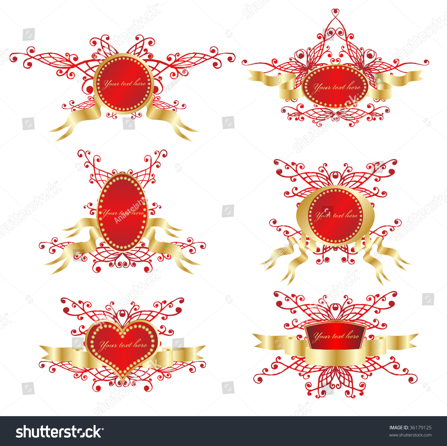 Golden Design Element Stock Vector (Royalty Free) 36179125
