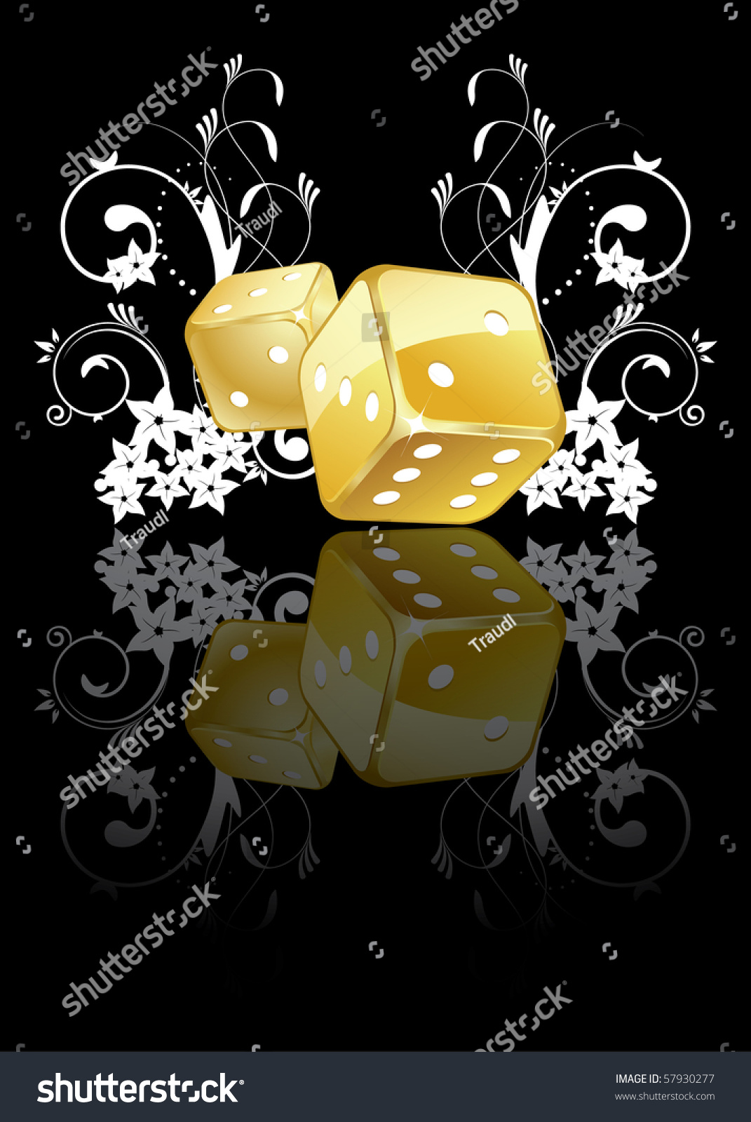 Golden Dices Stock Vector (Royalty Free) 57930277 | Shutterstock
