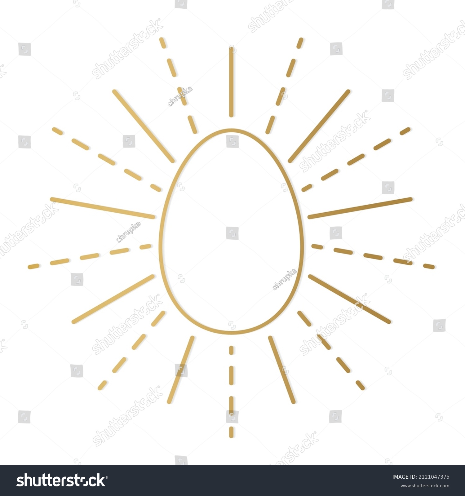 Golden Easter Egg Sunburst Vector Illustration Stock Vector (Royalty ...