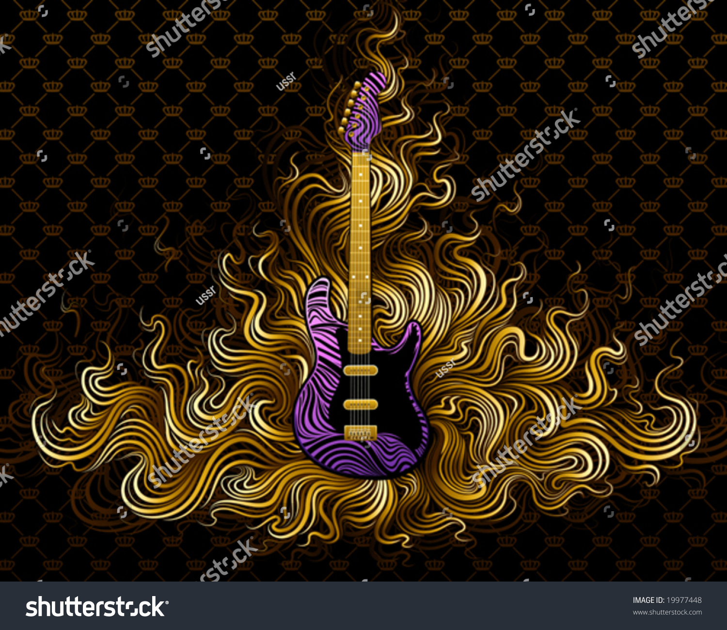 Golden Flame Vector Illustration Stock Vector (Royalty Free) 19977448 ...