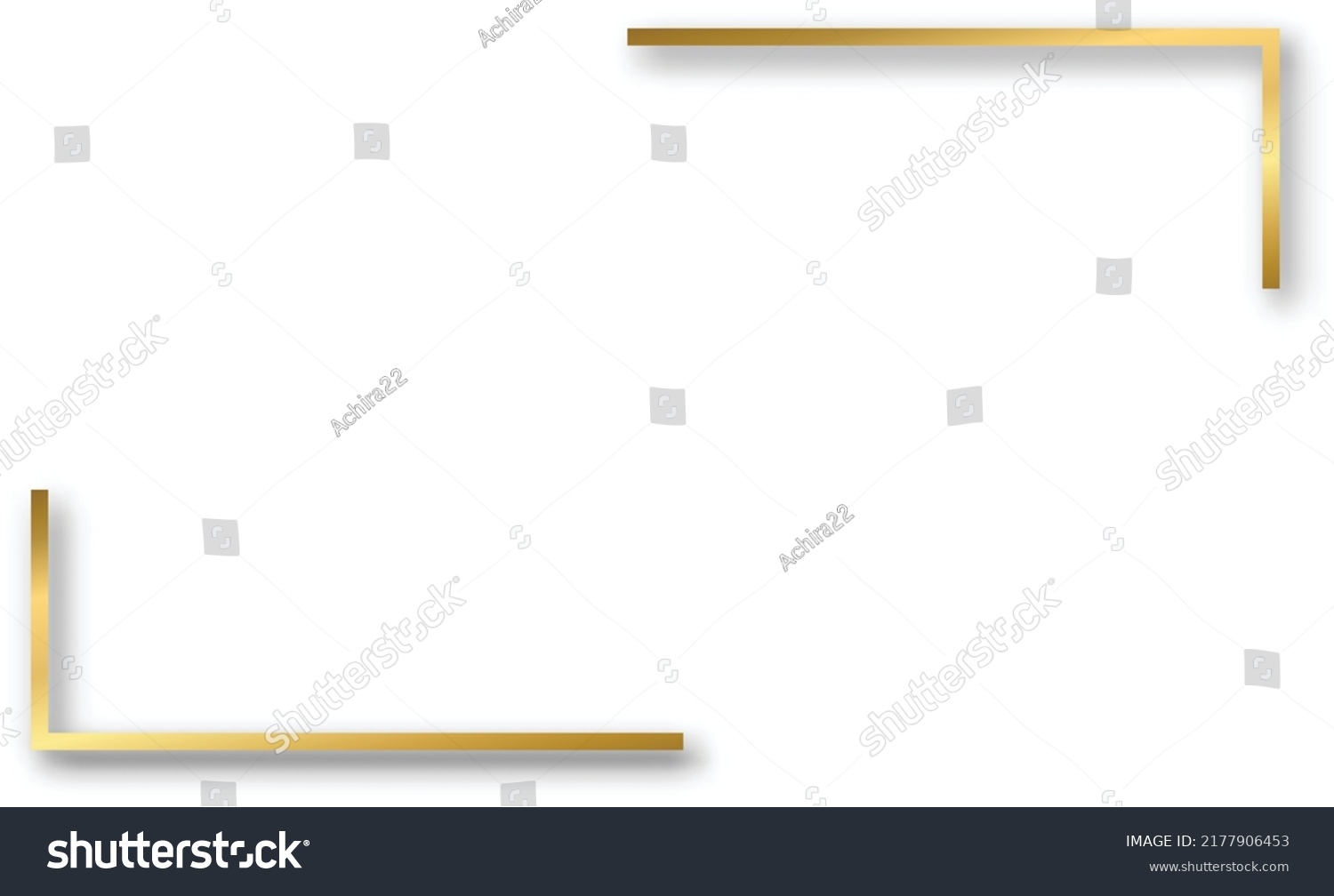 Golden Frame Elements Gold Angles Border Stock Vector (Royalty Free ...