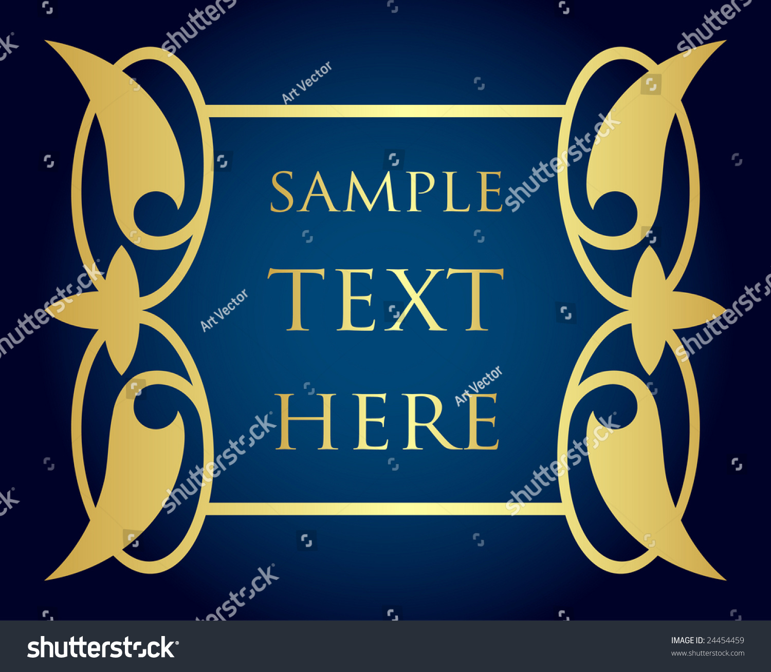 Golden Frame Text Stock Vector (Royalty Free) 24454459 | Shutterstock
