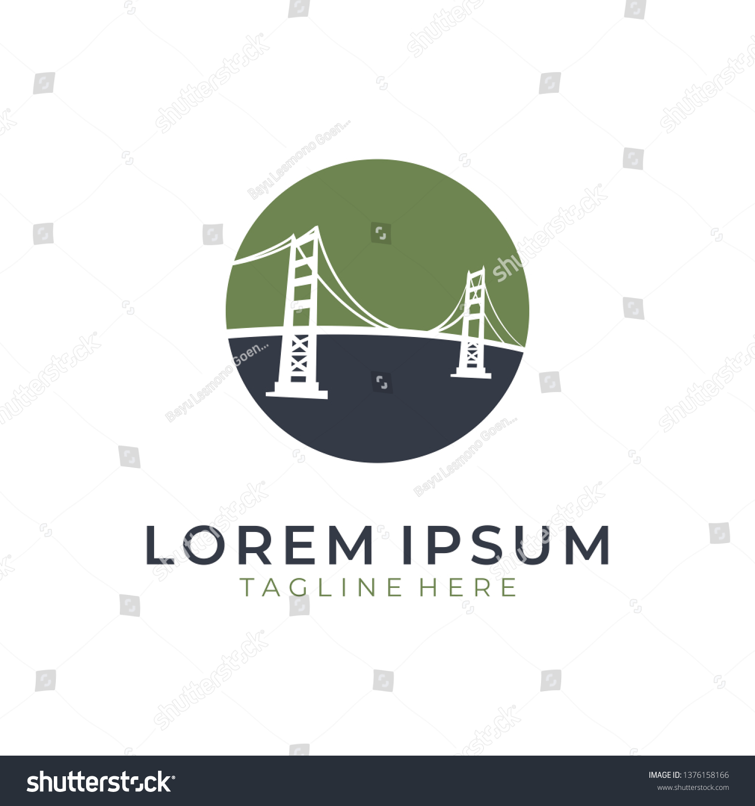 Golden Gate Bridge Logo Stock Vector (Royalty Free) 1376158166