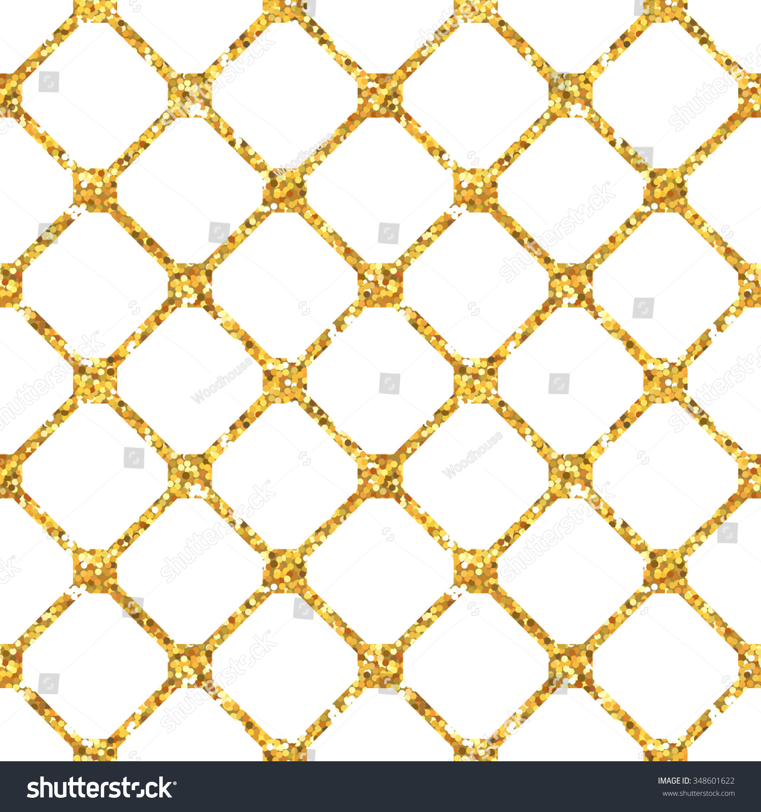 Golden Geometry Glitter Background Seamless Pattern Stock Vector ...