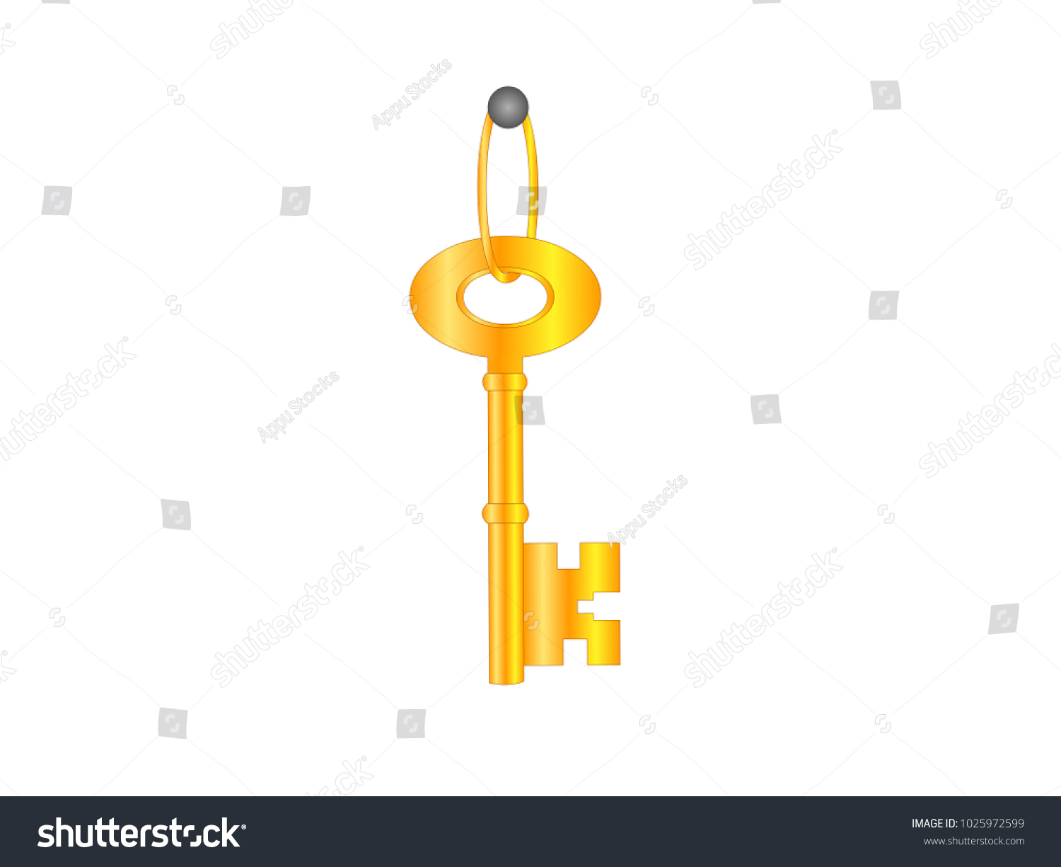 Golden Key Cartoon Vector Image Stock Vector (Royalty Free) 1025972599 ...
