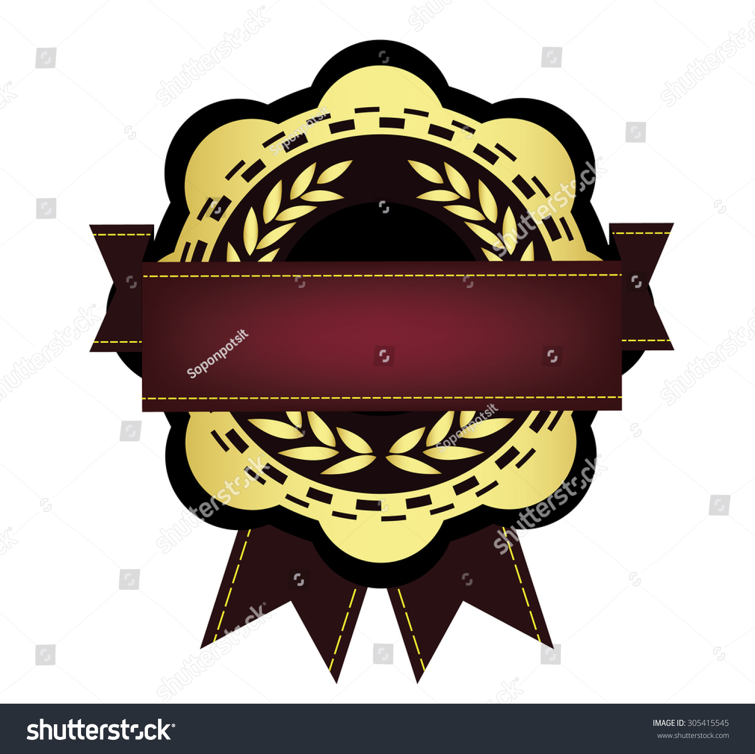 Golden Label Template Stock Vector (Royalty Free) 305415545 | Shutterstock