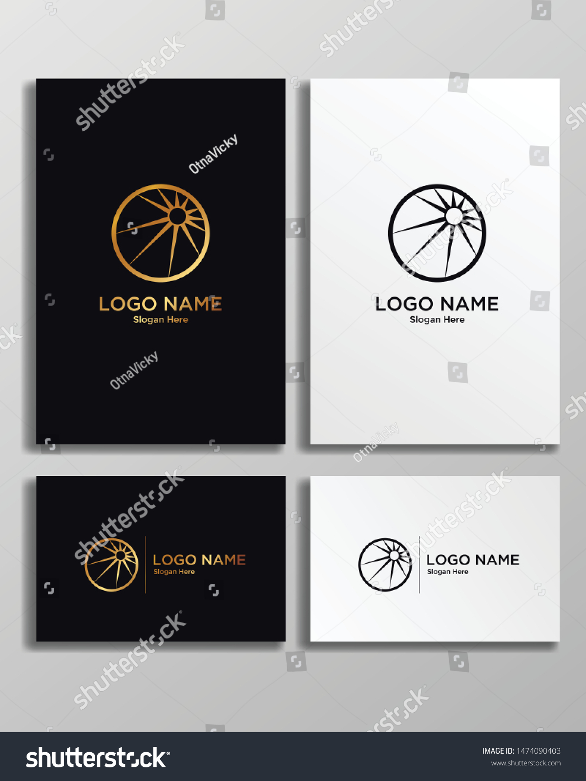 Golden Light Logo Vector Isolated Design Stock Vector (Royalty Free ...
