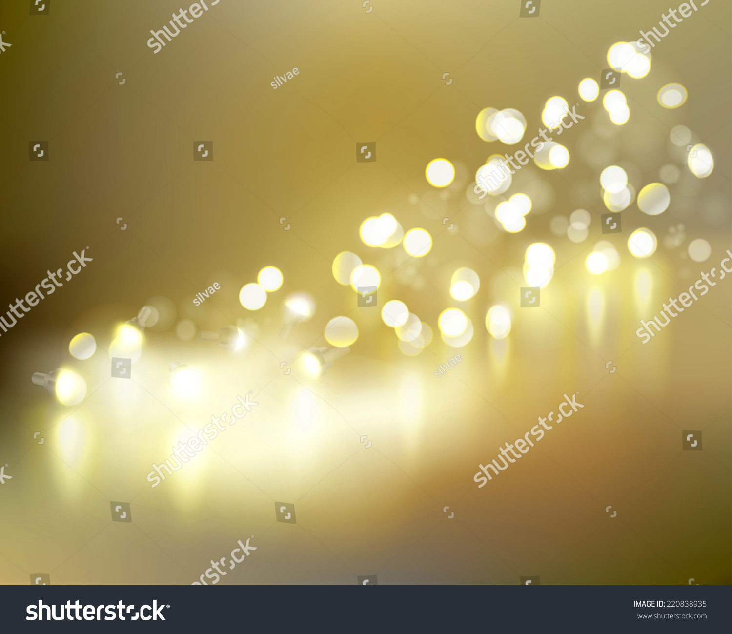 Golden Lights Vector Illustration Stock Vector (Royalty Free) 220838935
