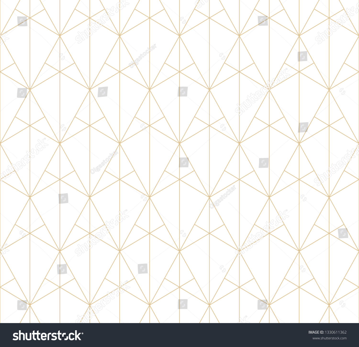 Golden Lines Pattern Vector Geometric Seamless Stock Vector (Royalty ...