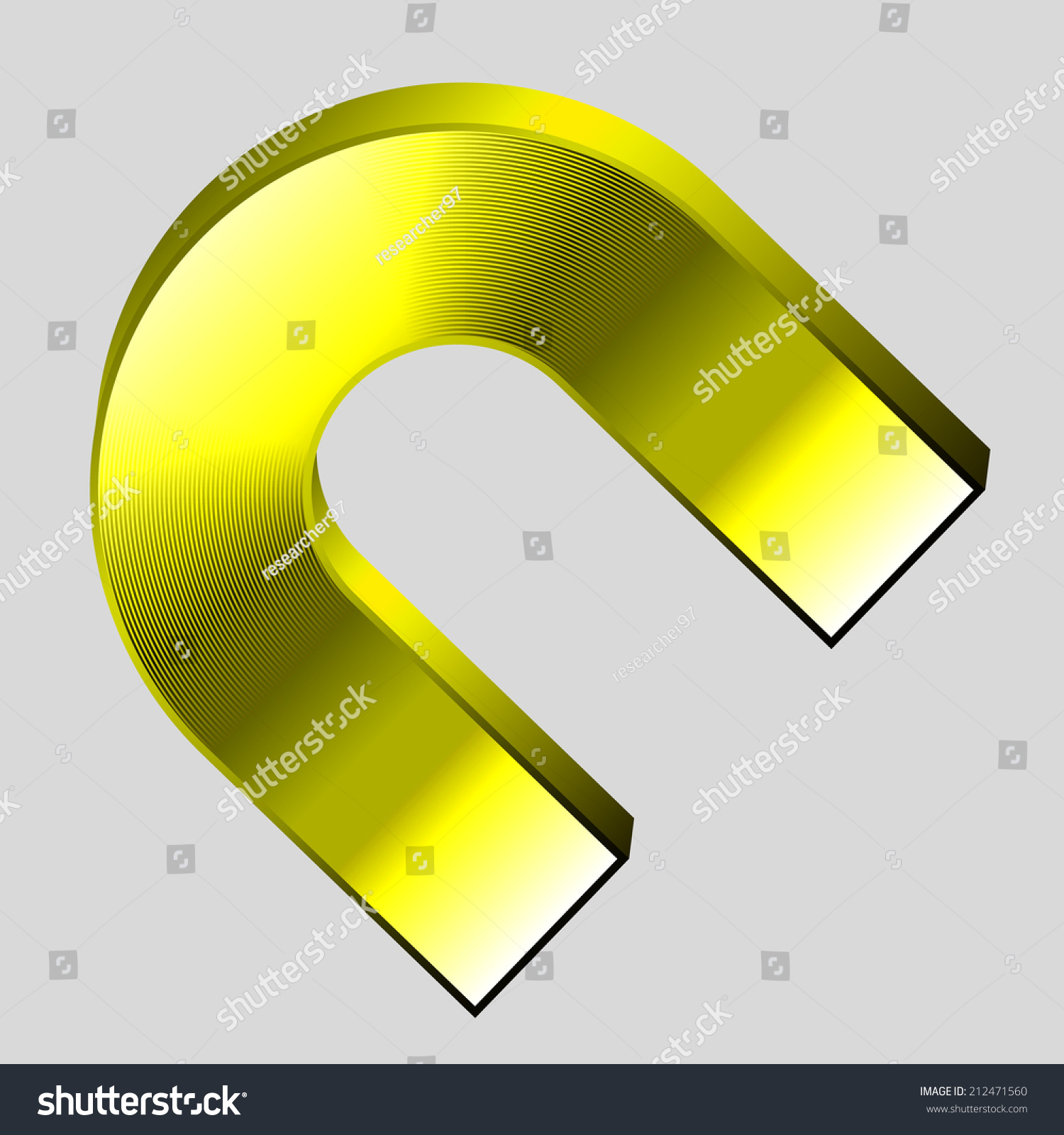Golden Magnet Vector Stock Vector (Royalty Free) 212471560 | Shutterstock