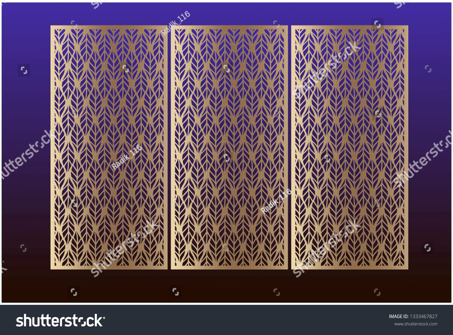Golden Panel Interior Stock Vector (Royalty Free) 1333467827 | Shutterstock