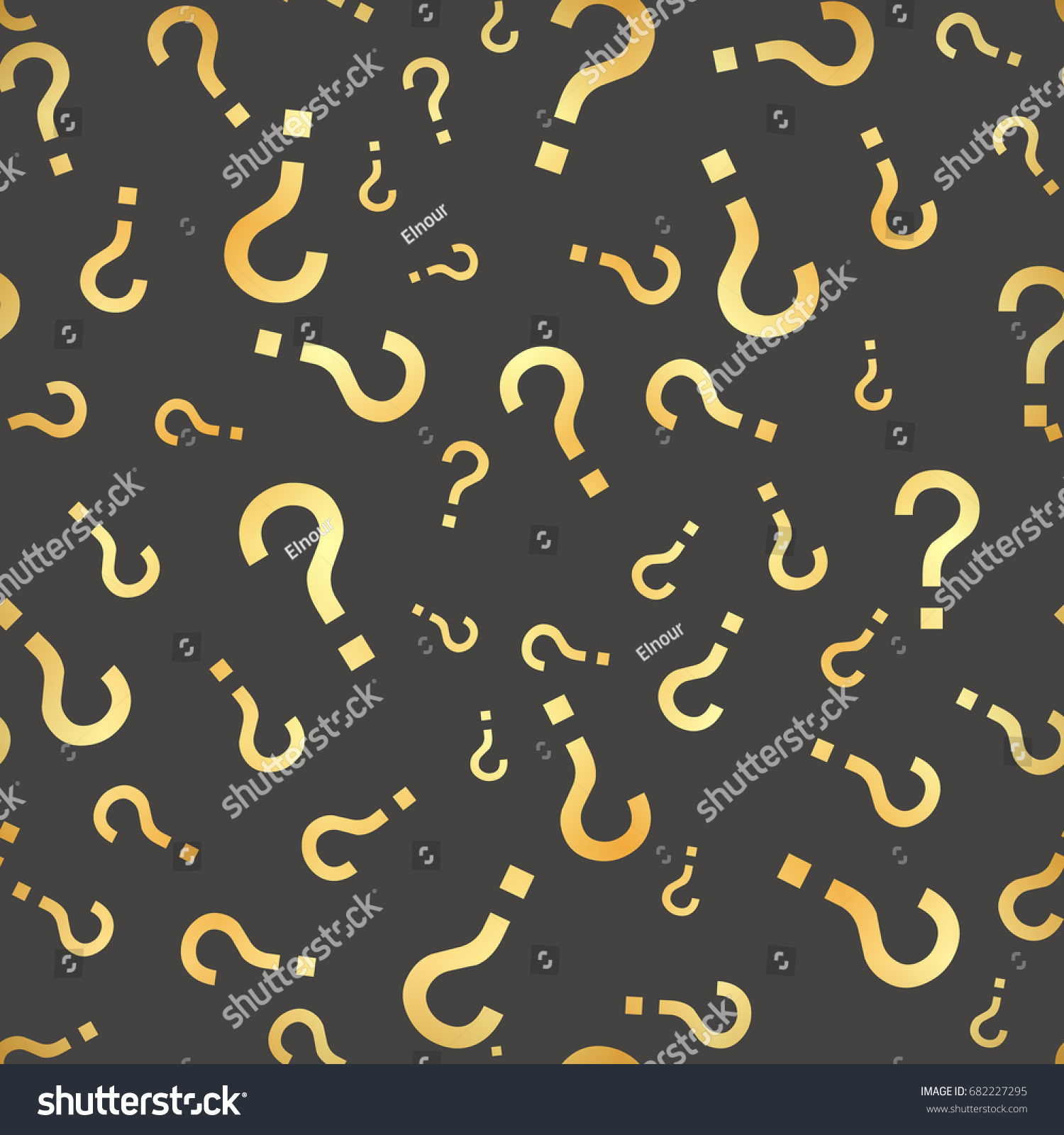 Golden Question Mark Seamless Pattern Vector Stock Vector (Royalty Free ...