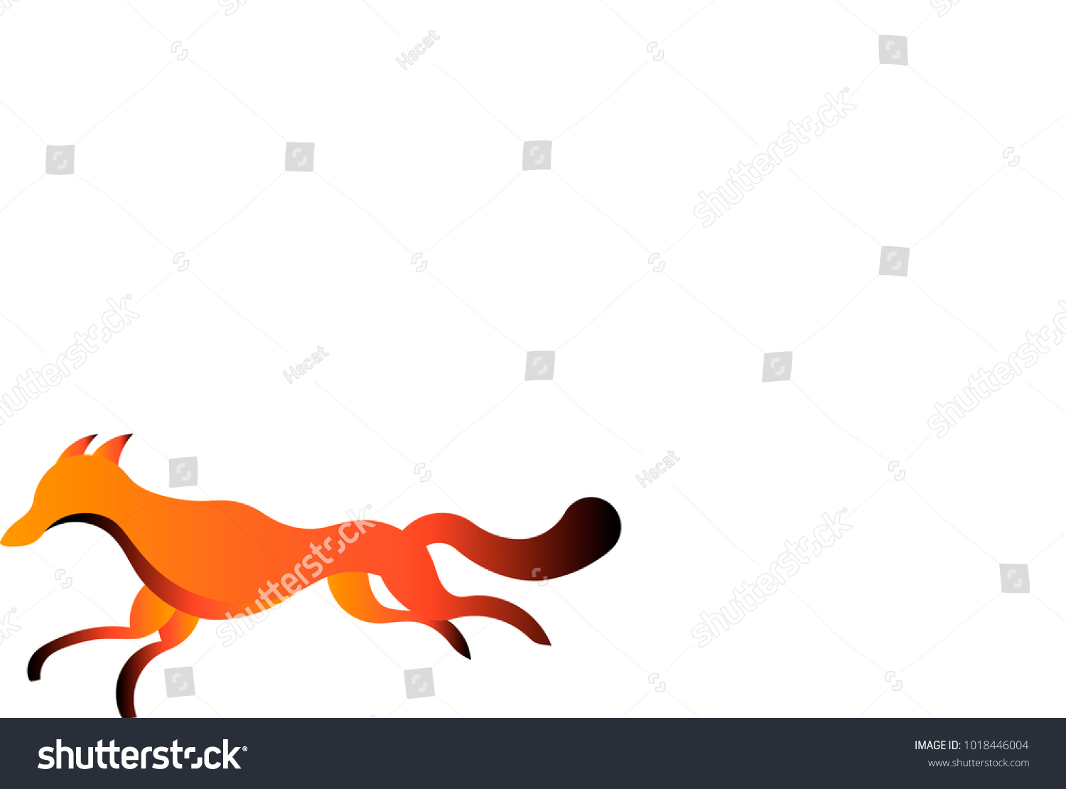 Golden Ratio Running Fox: vector de stock (libre de regalías ...