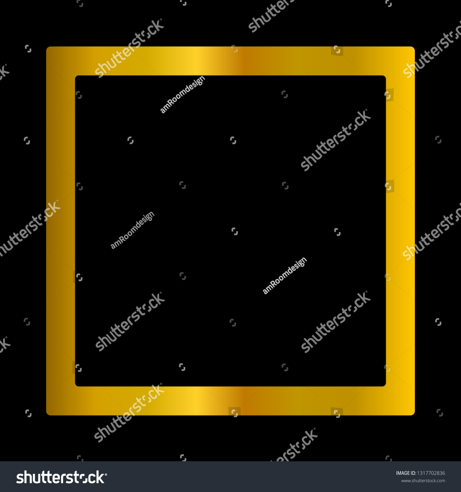 Golden Rectangle Golden Frame Vector: vector de stock (libre de ...