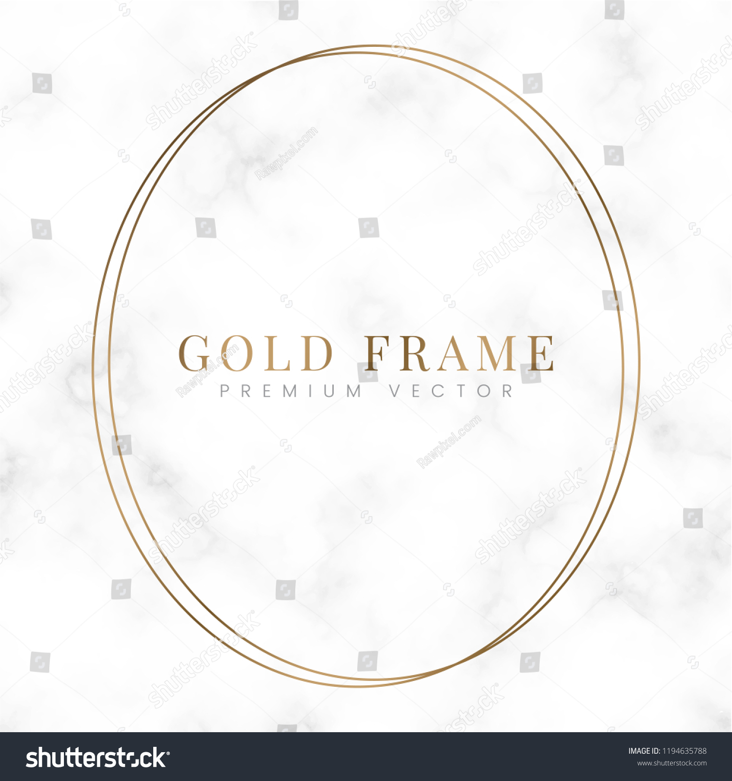 Golden Round Frame Template Vector Stock Vector (Royalty Free ...