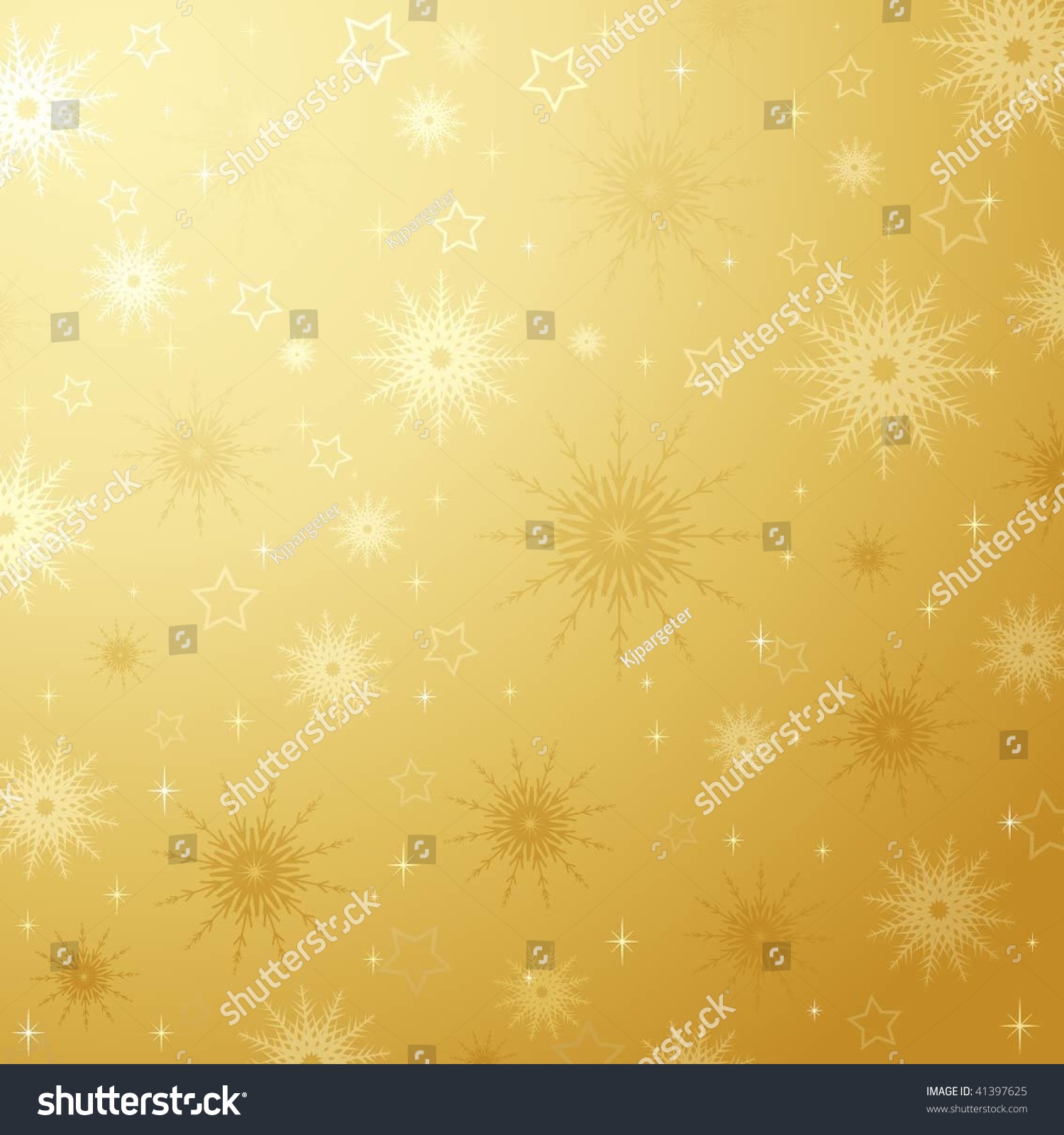 Golden Snowflake Background Stock Vector (Royalty Free) 41397625 ...