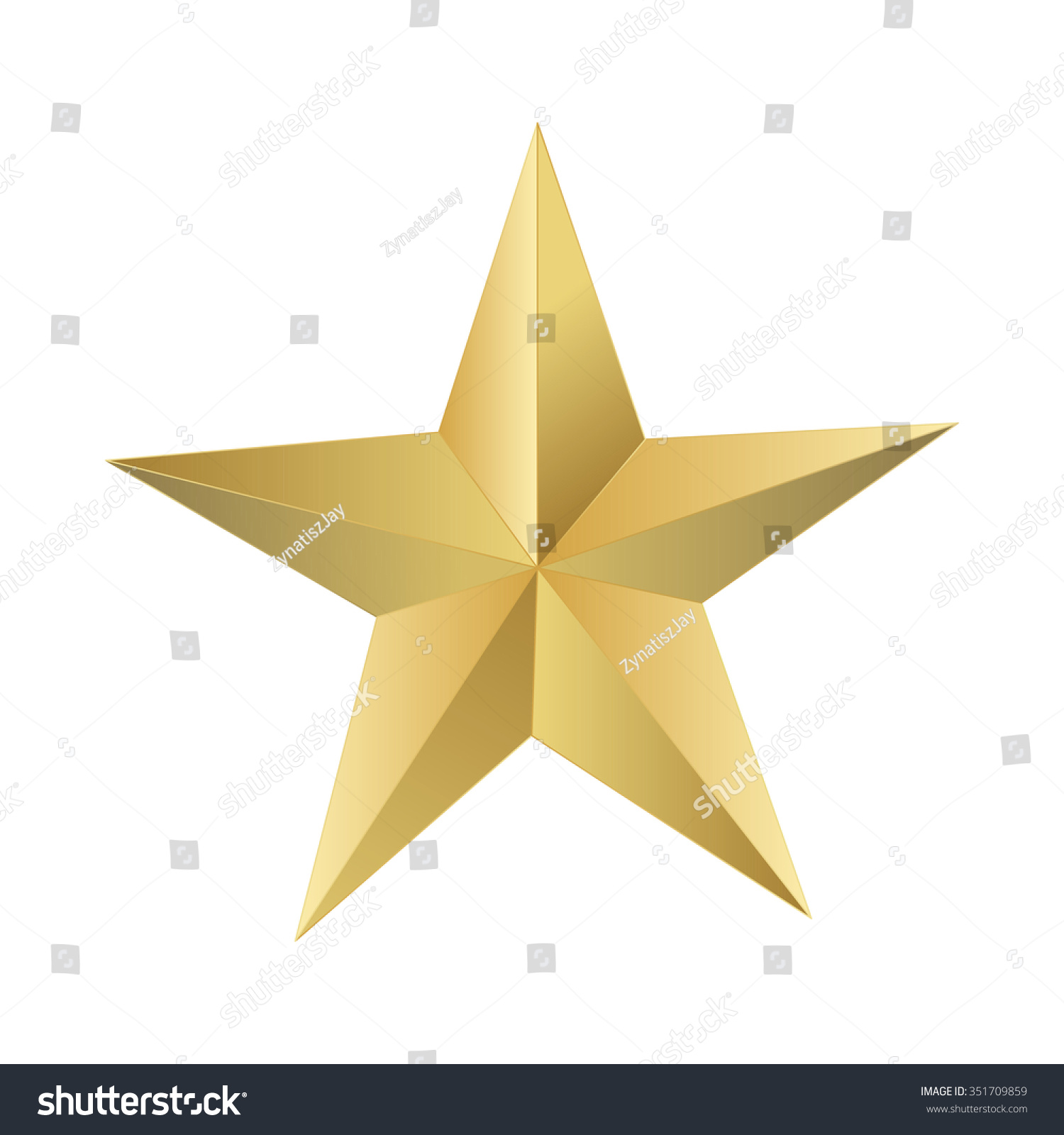 Estrella dorada elegante, ilustrador vectorial.: vector de stock (libre ...