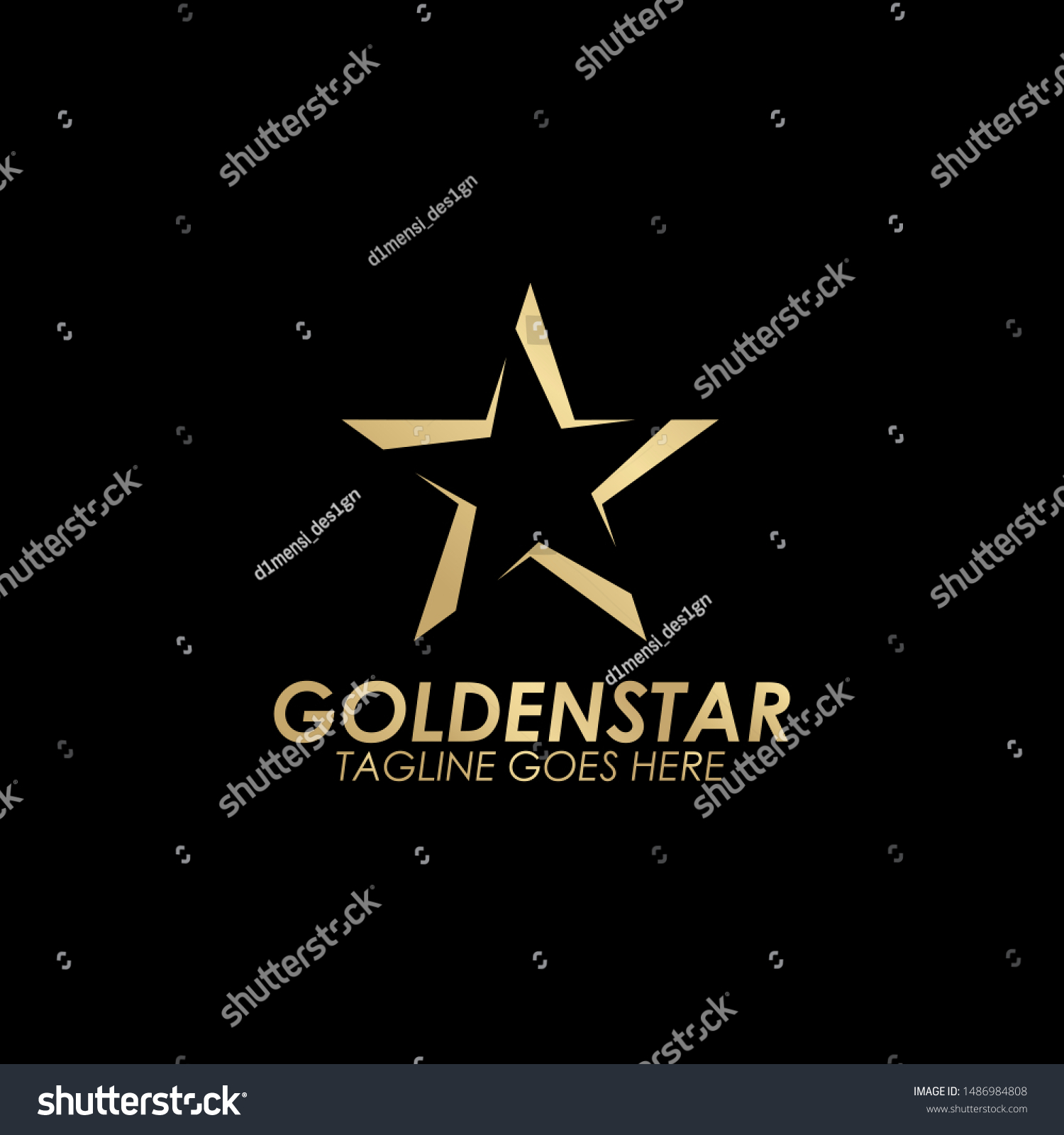 Golden Star Logo Design Vector 스톡 벡터(로열티 프리) 1486984808 | Shutterstock