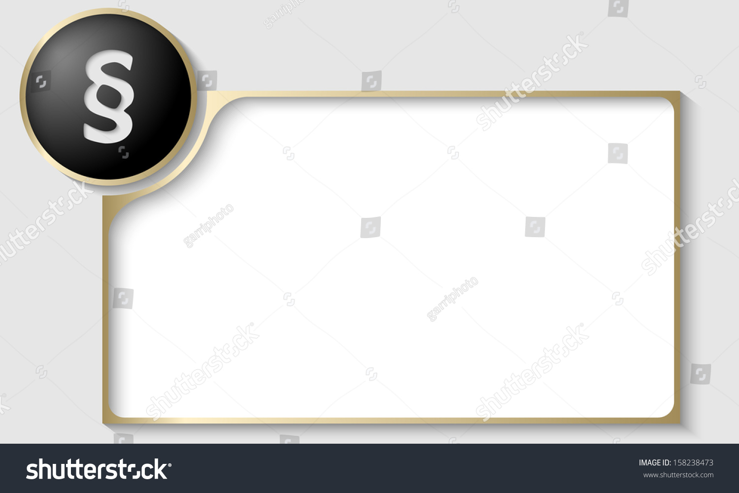 Golden Text Frame Paragraph Stock Vector (Royalty Free) 158238473 ...