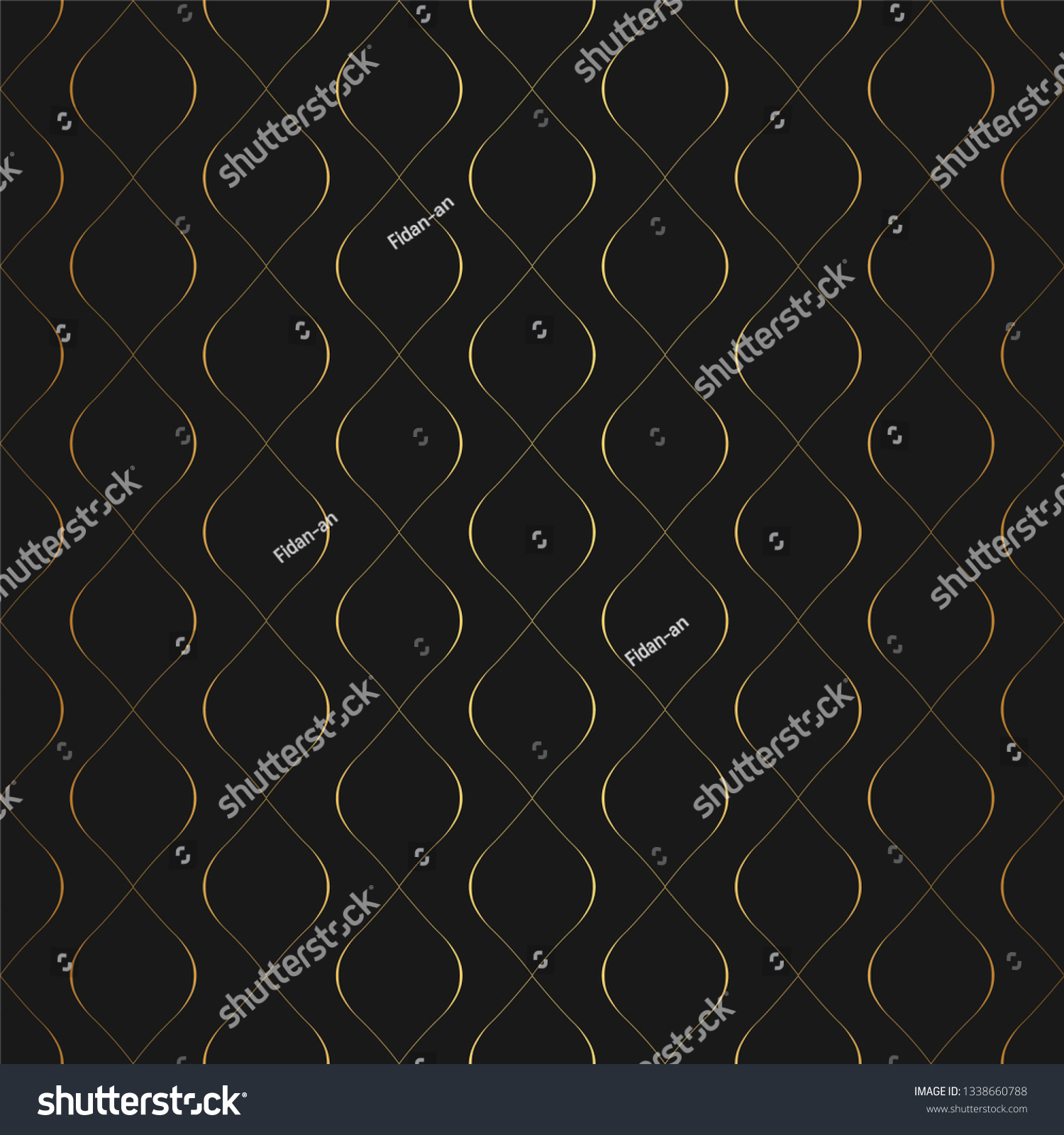 Golden Texture Seamless Geometric Circular Elements Stock Vector ...